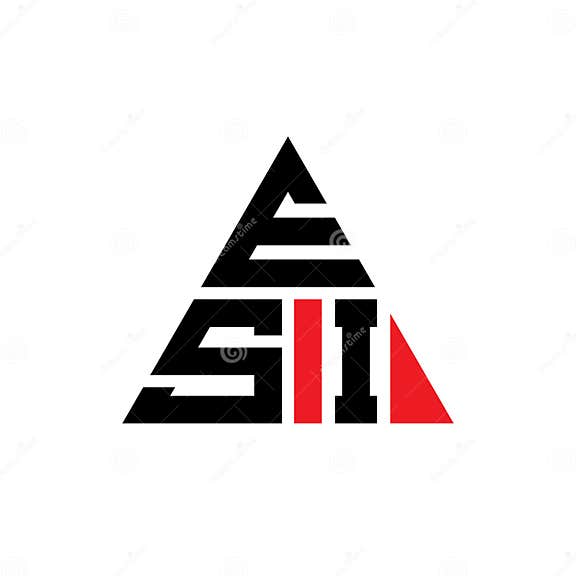 ESI Triangle Letter Logo Design with Triangle Shape. ESI Triangle Logo ...