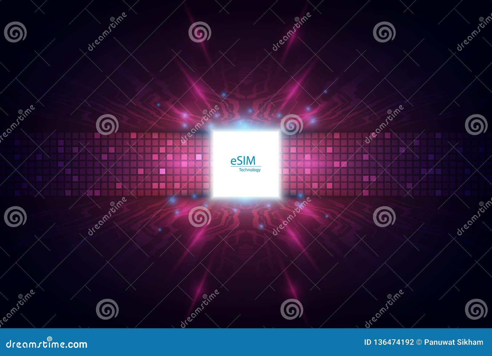 ESIM Card Chip Sign. Embedded SIM Concept Stock Vector - Illustration ...