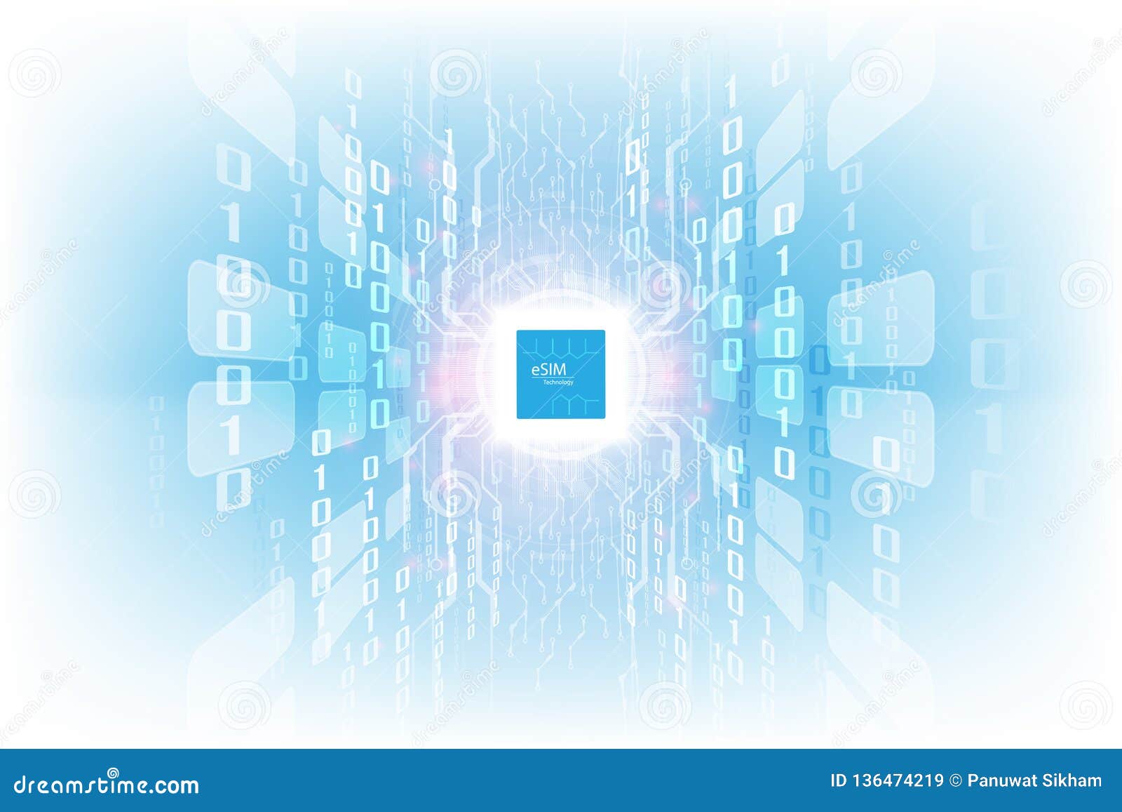 ESIM Card Chip Sign. Embedded SIM Concept Stock Vector - Illustration ...