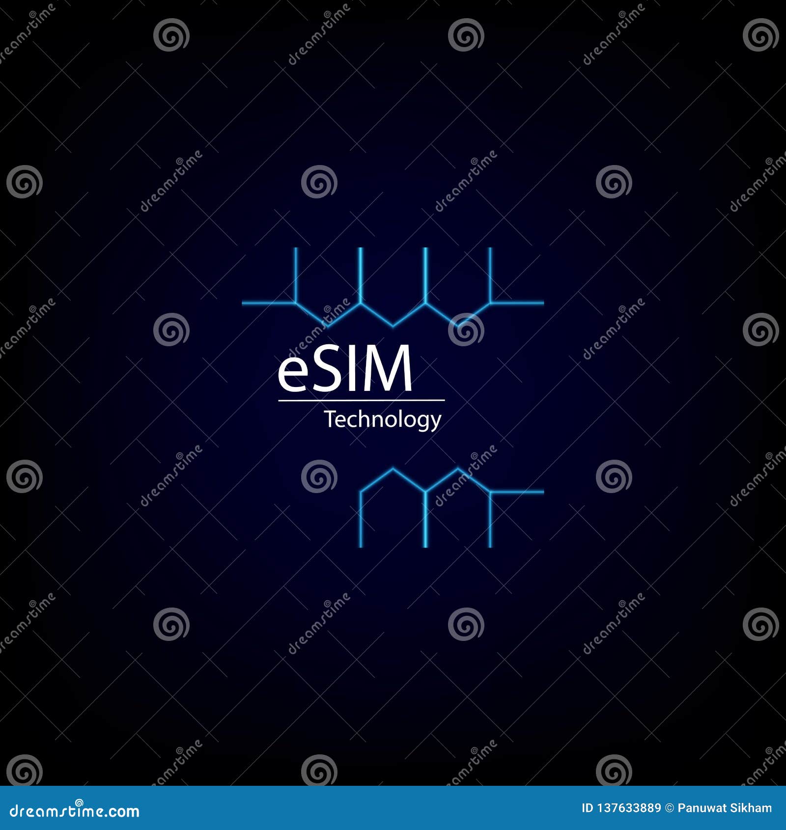 ESIM Card Chip Sign. Embedded SIM Concept. New Mobile Communication ...