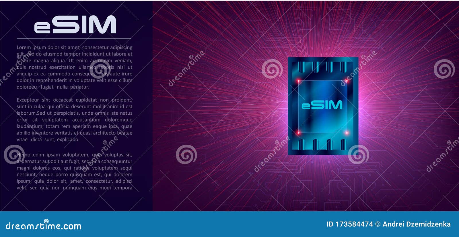 ESIM Card Chip Sign. Embedded SIM Concept Stock Vector - Illustration ...