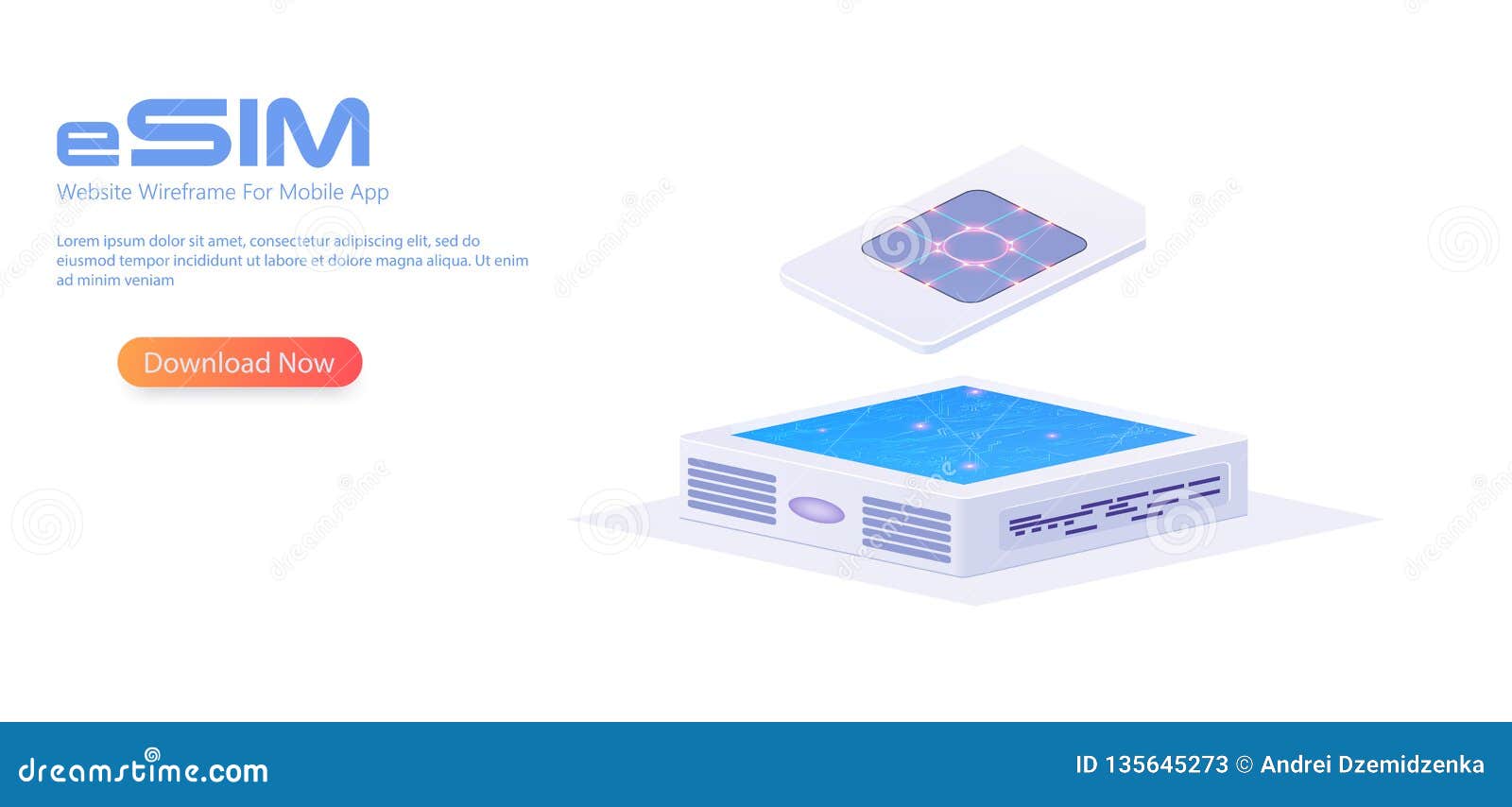 ESIM Card Chip Sign. Embedded SIM Concept Stock Vector - Illustration ...