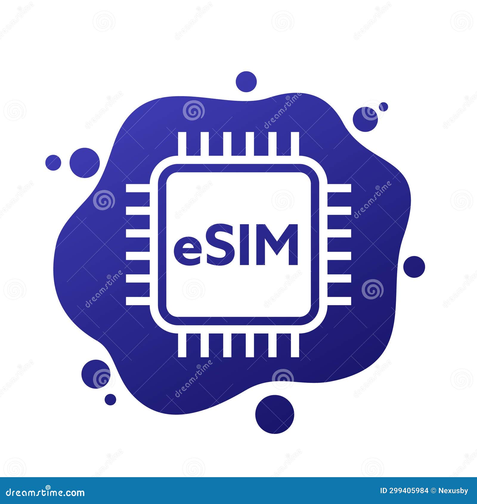 ESIM card icon for web stock illustration. Illustration of wireless ...