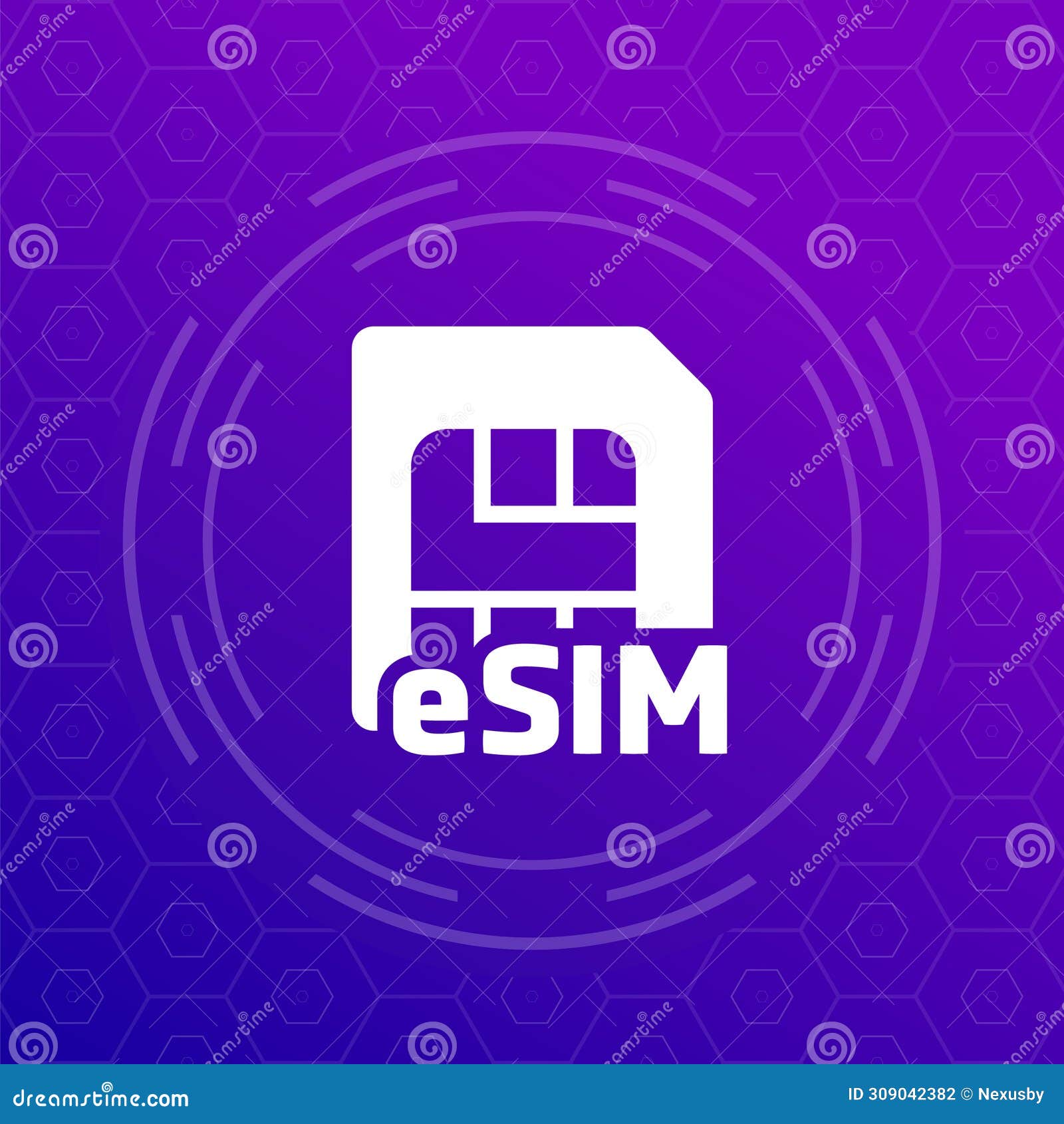 Esim Icon. Embedded Sim Card With Chip. Gsm Internet Technology ...
