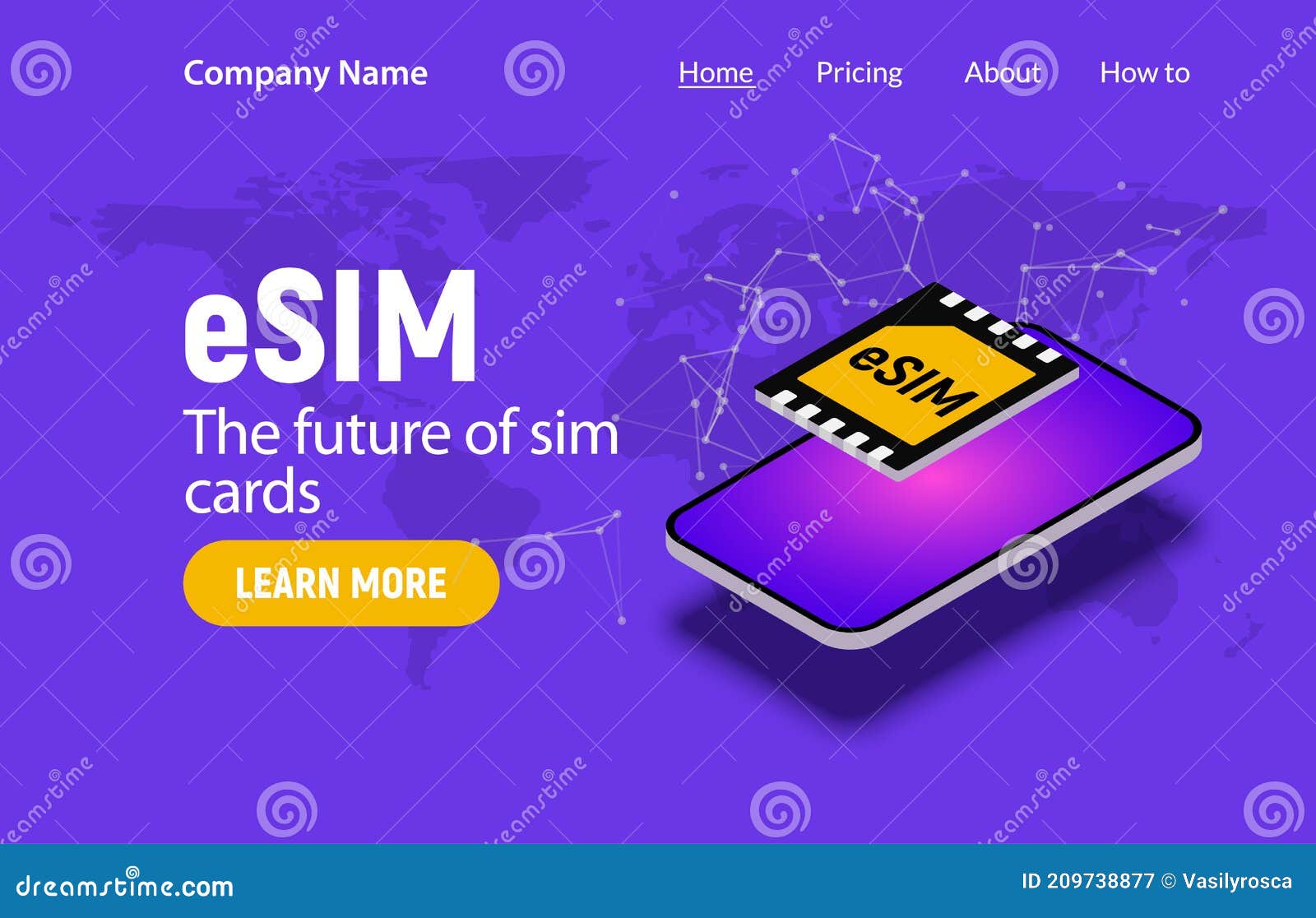 Esim Chip Card Concept Icon. Embedded Sim Card Cellular Mobile ...