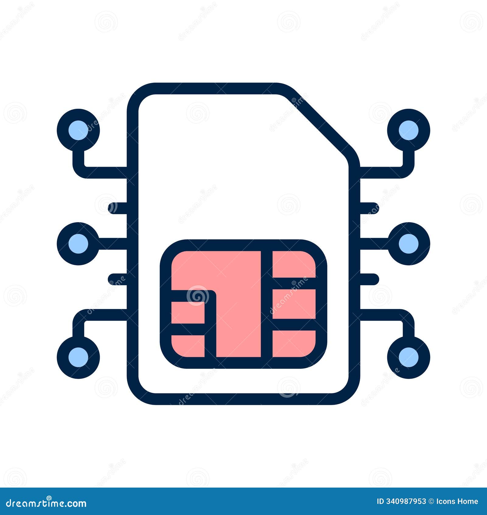 Esim Chip Card, Embedded Sim Card Vector Design Stock Illustration ...