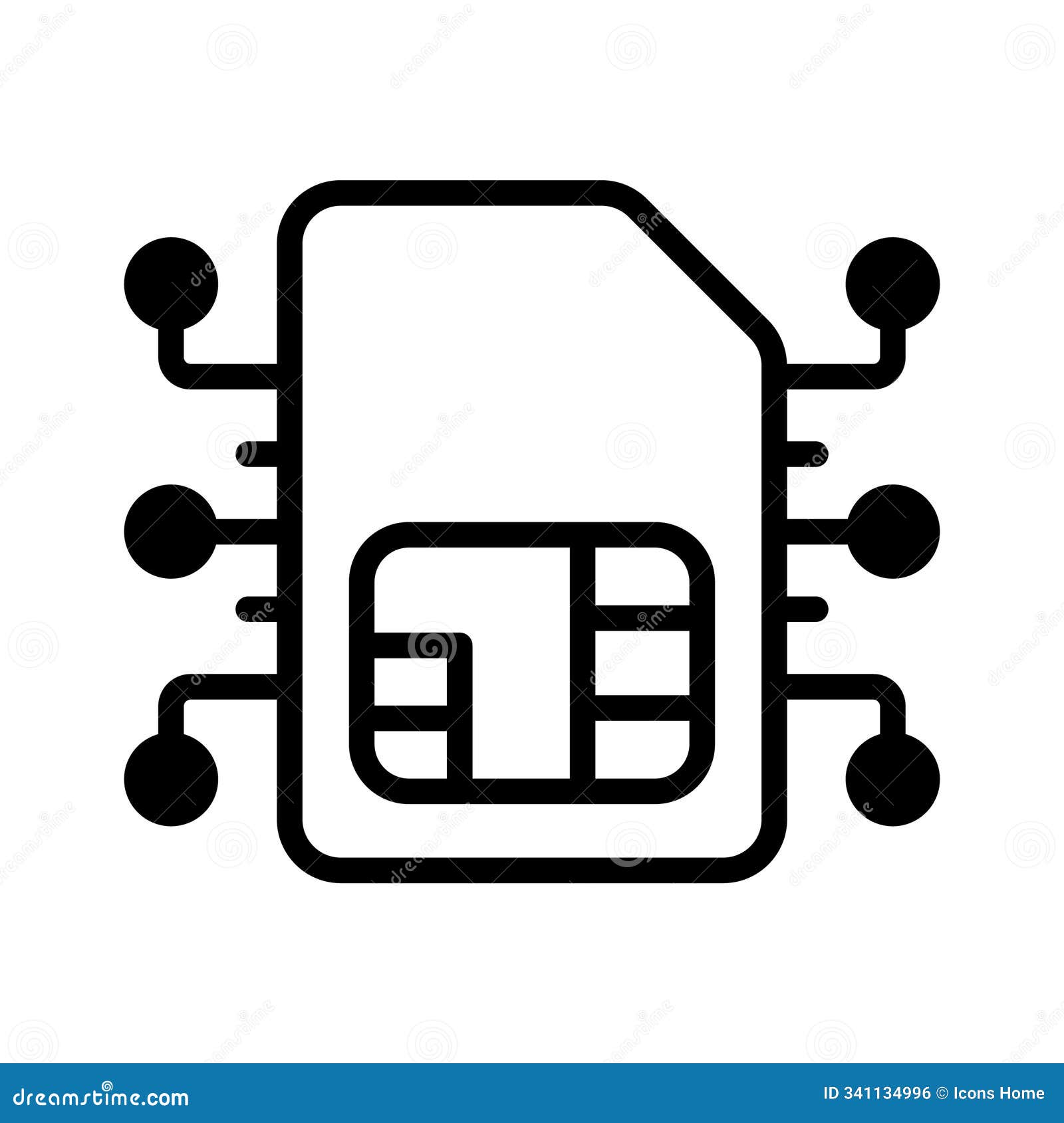 Esim Chip Card, Embedded Sim Card Vector Design Stock Illustration ...