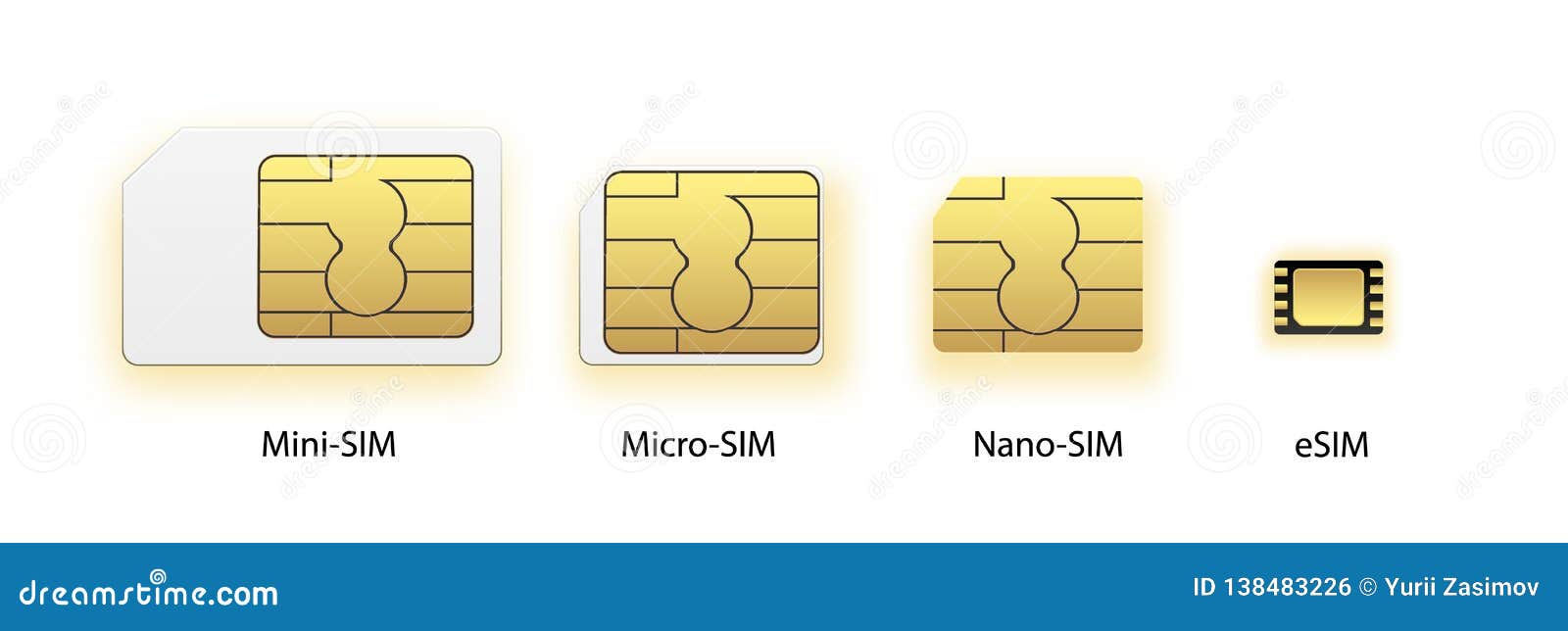 ESIM Embedded SIM Card Icon Symbol Concept. New Chip Mobile Cellular ...