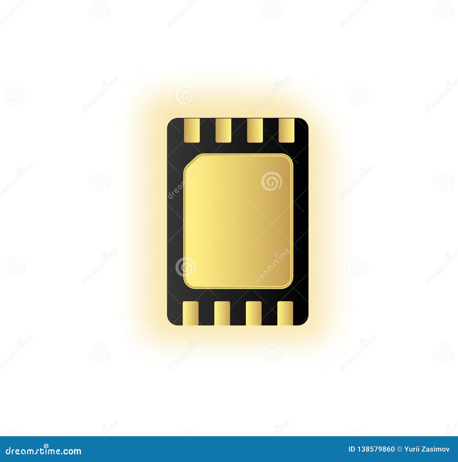 ESIM Embedded SIM Card Icon Symbol Concept. New Chip Mobile Cellular ...
