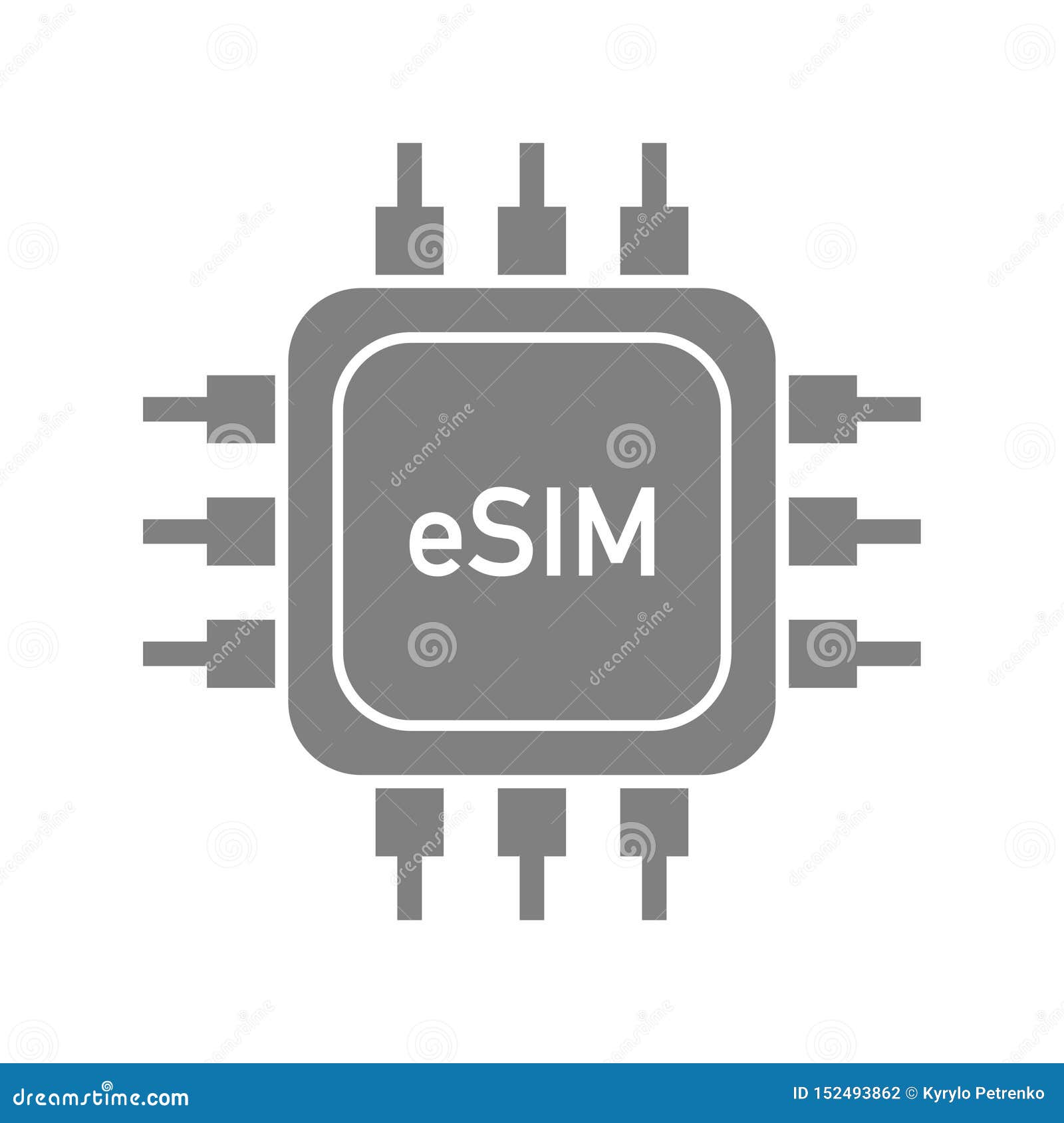 Esim Embedded Sim Card Modern Technology Vector Stock Vector ... Esim Embedded Sim Card Modern Technology Vector Stock Vector ...