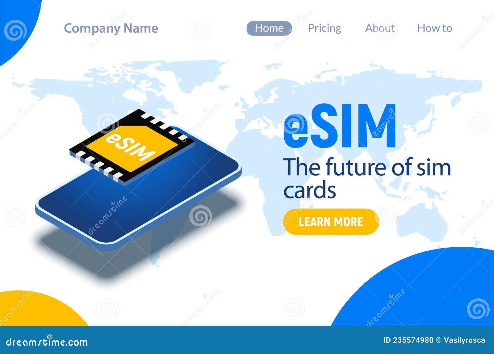 Esim Technology Digital Card Microchip Phone Gsm Mobile Vector Concept ...