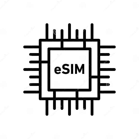 ESIM Technology Icon Perfect for Mobile and Telecommunications Stock ...