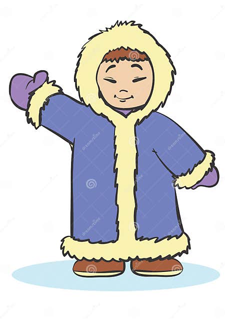 Eskimo stock vector. Illustration of figure, drawing - 12572657