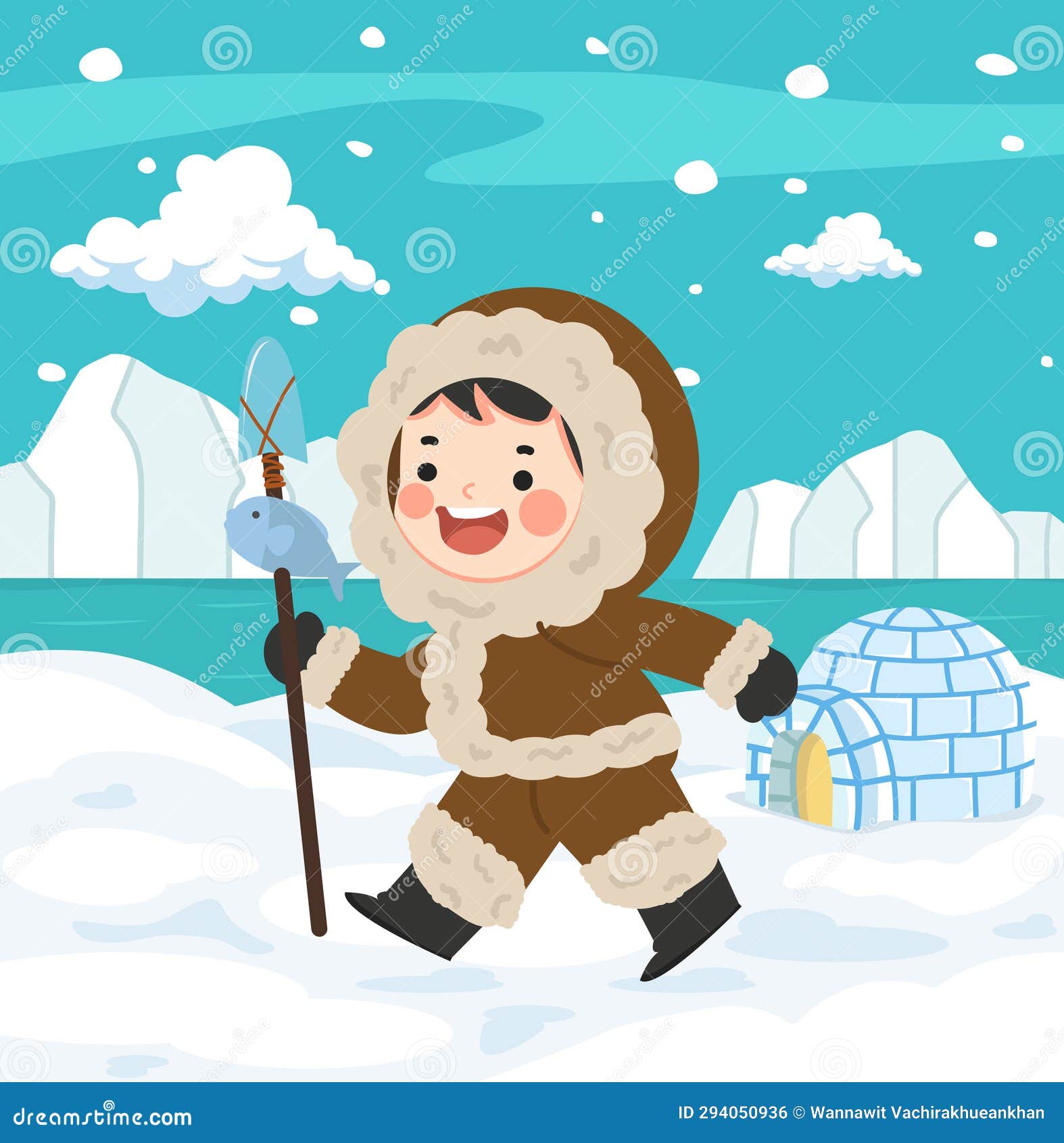 Fish Of The Arctic Ocean And Northern Seas Royalty-Free Cartoon ...