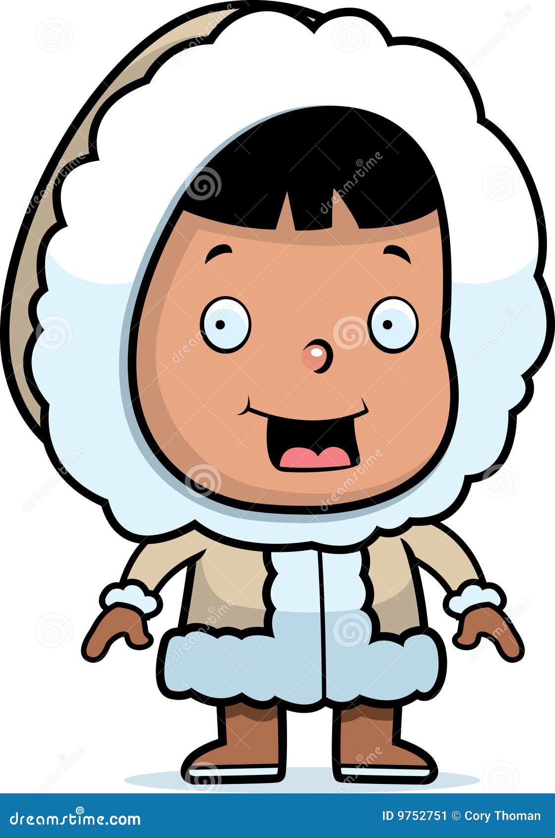 Eskimo Child stock vector. Illustration of cartoon, winter - 9752751