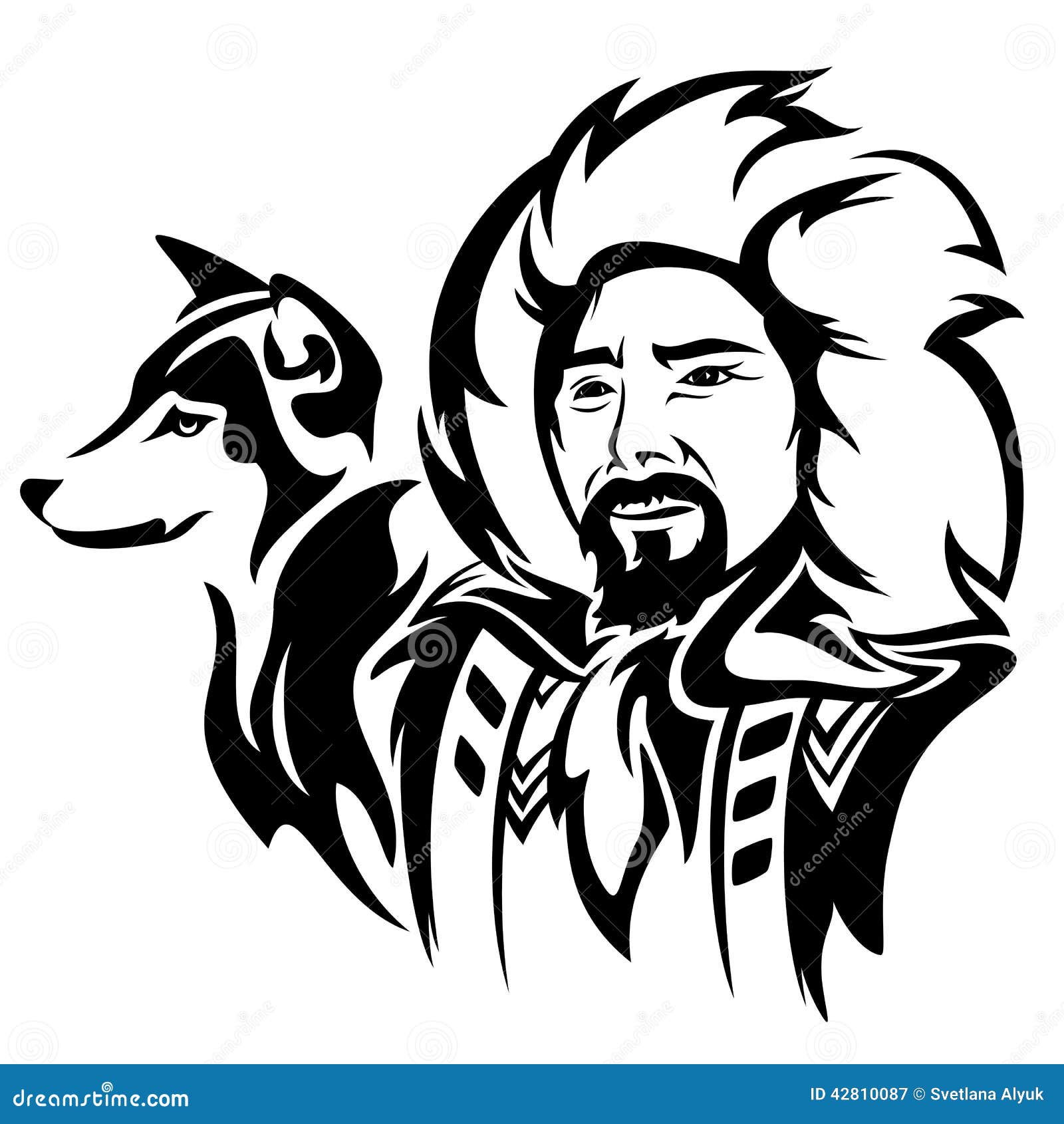 Eskimo with dog stock vector. Illustration of arctic - 42810087 Eskimo with dog stock vector. Illustration of arctic - 42810087