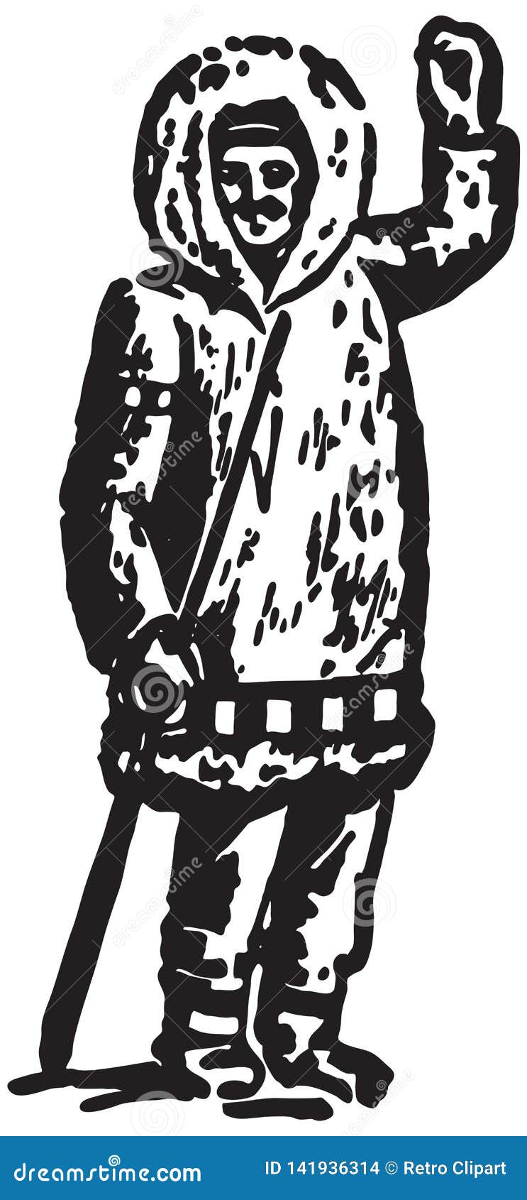 Eskimo stock illustration. Illustration of clothing - 141936314