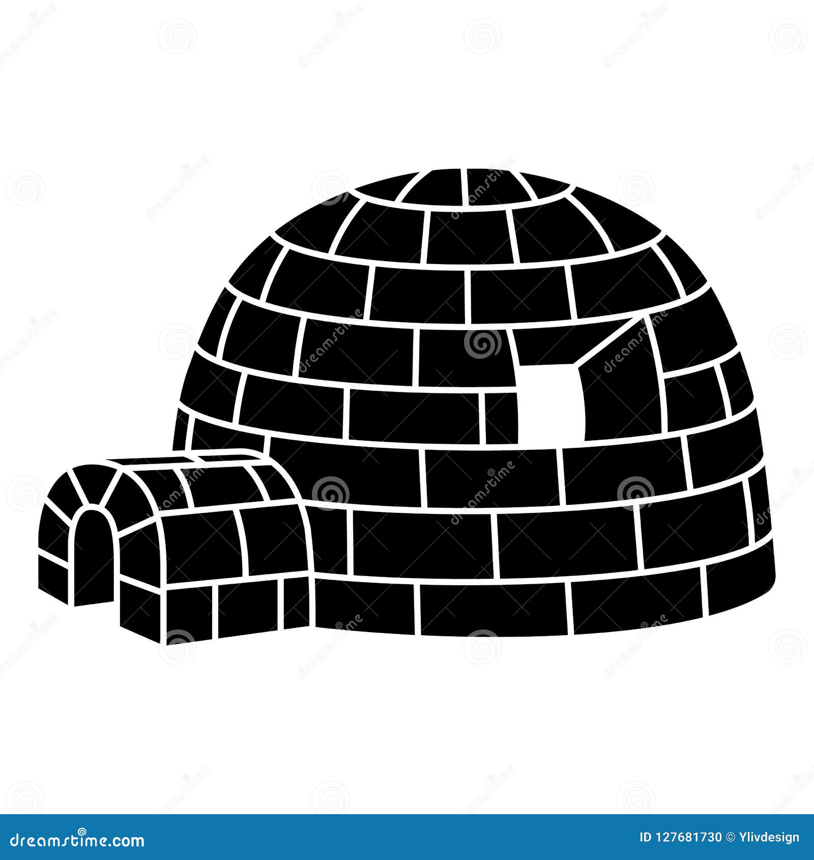 Eskimo With Igloo Cartoon Illustration | CartoonDealer.com #181276982