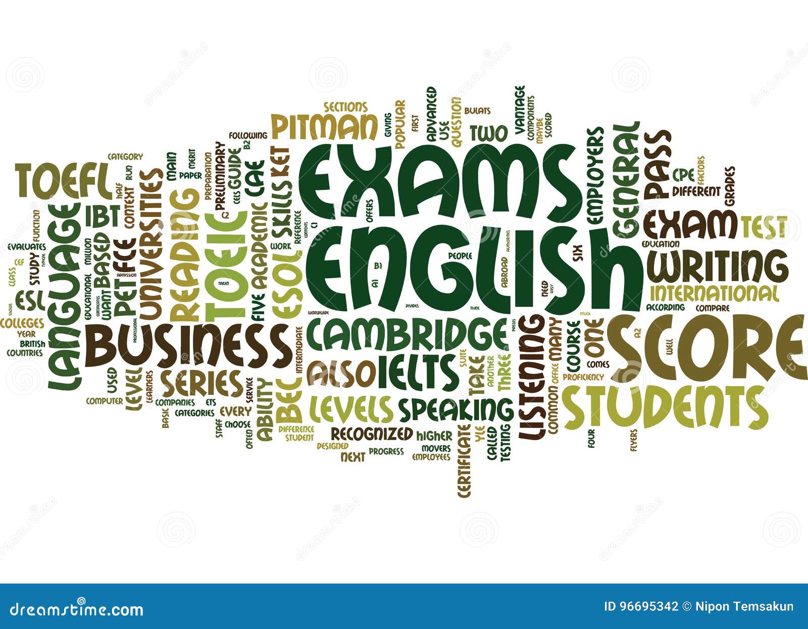 Esl Exams a Teacher S Guide Text Background Word Cloud Concept Stock ...
