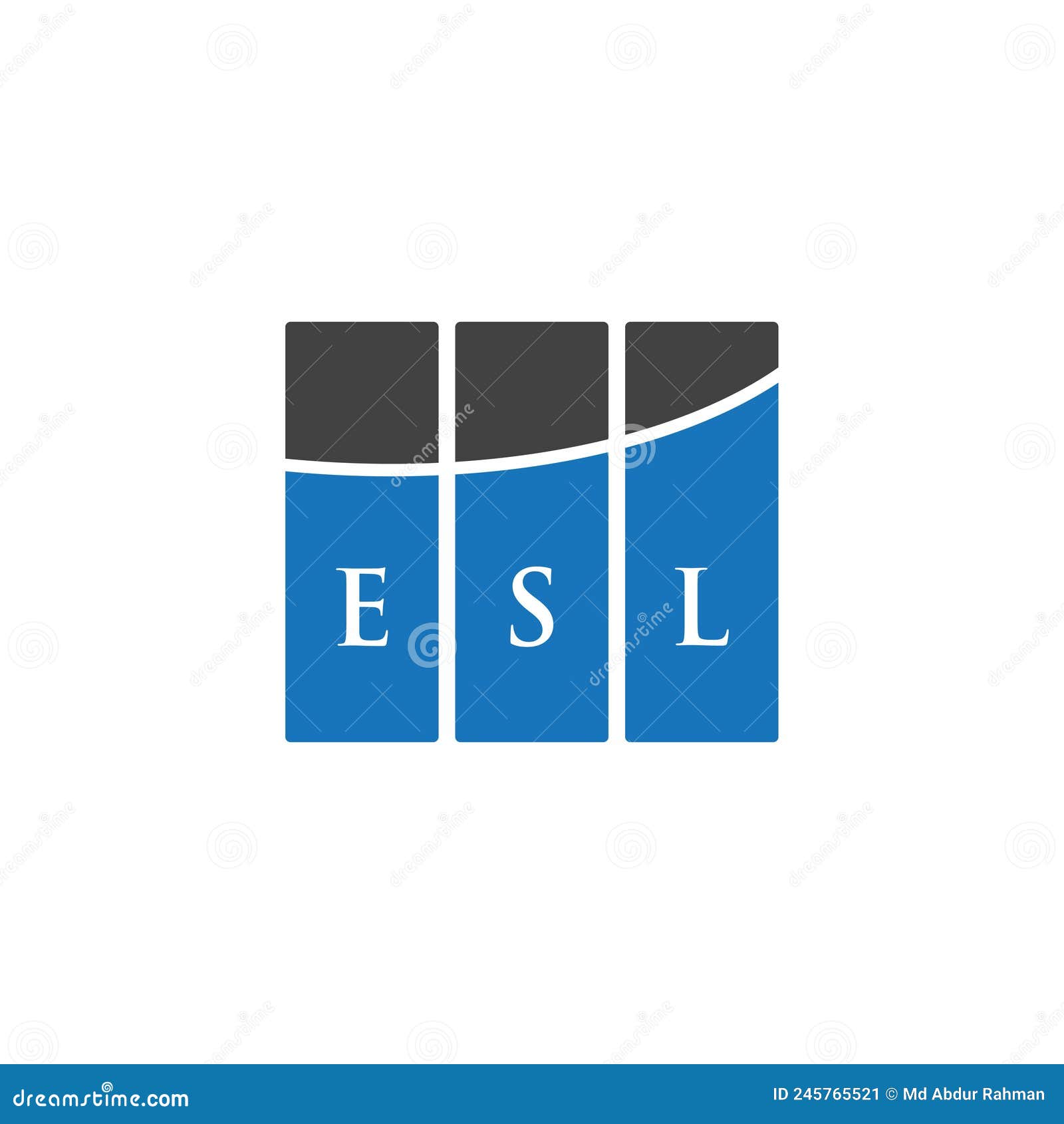 ESL Letter Logo Design on WHITE Background. ESL Creative Initials ...