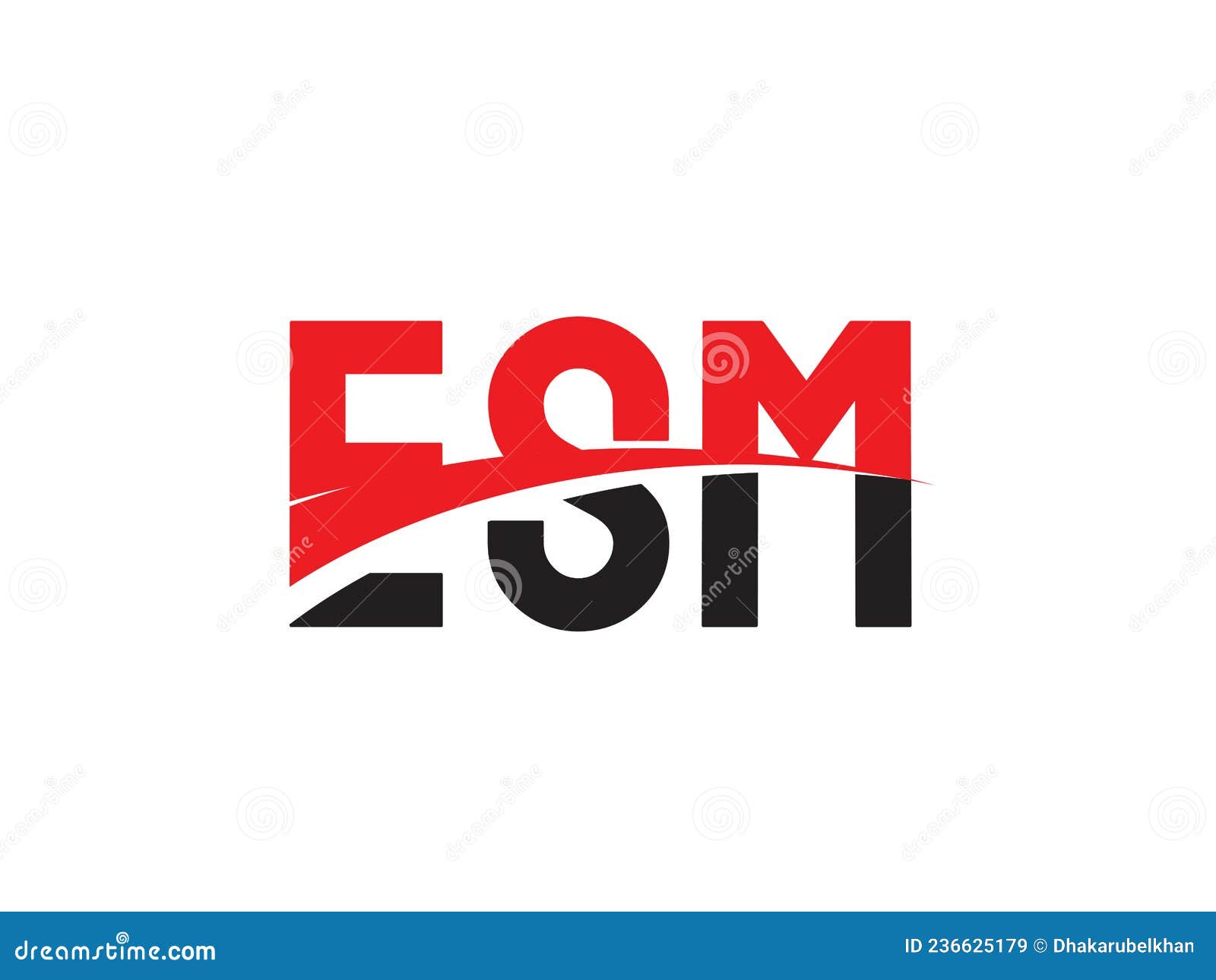 ESM Letter Initial Logo Design Vector Illustration Stock Vector ...