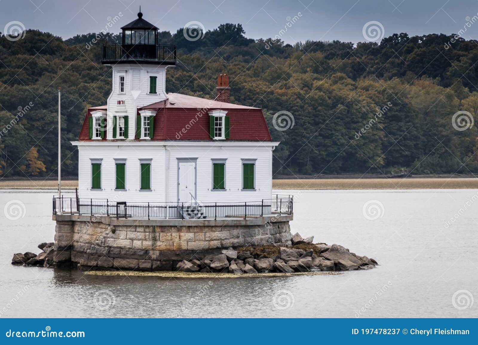 Esopus Meadows Lighthouse on the Hudson River, Esopus, NY, in Early ...