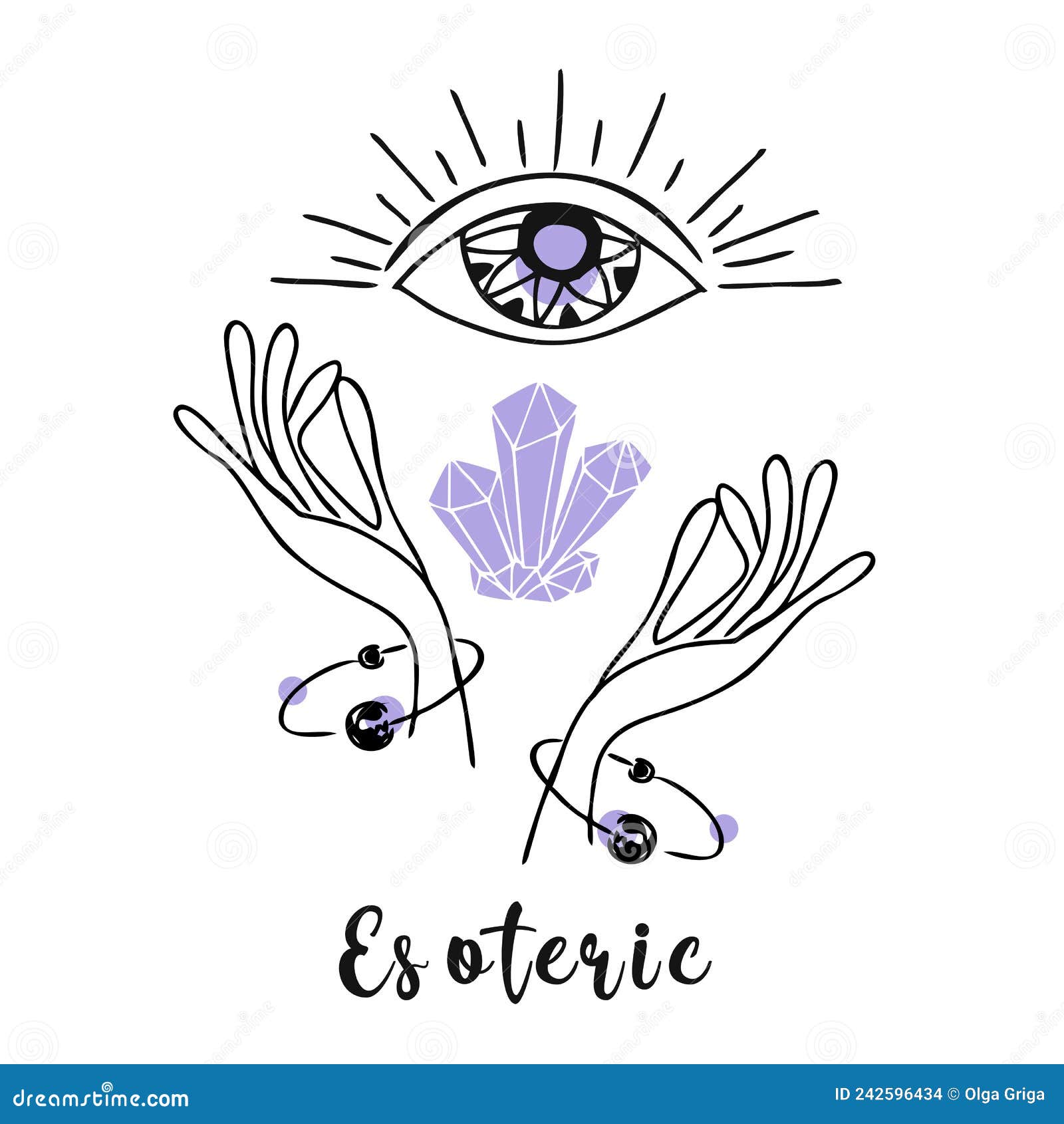Esoteric. the All-seeing Eye. the World of the Unknown. Mysticism Stock ...