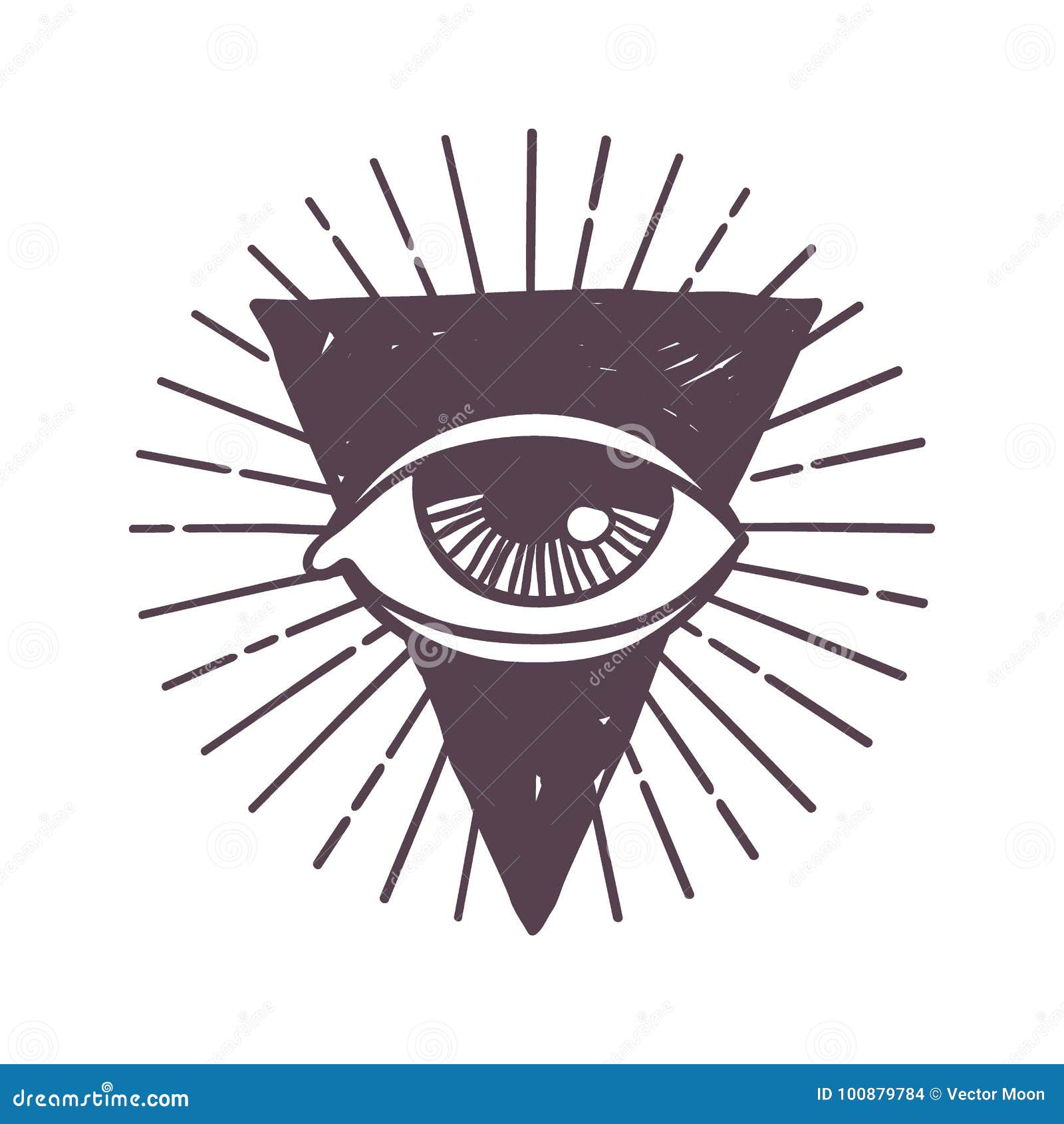 Esoteric Eye Rune Symbol Vector Illustration Stock Vector ...