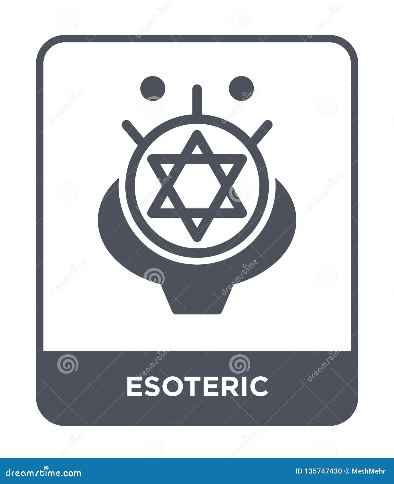Esoteric Icon in Trendy Design Style. Esoteric Icon Isolated on White ...