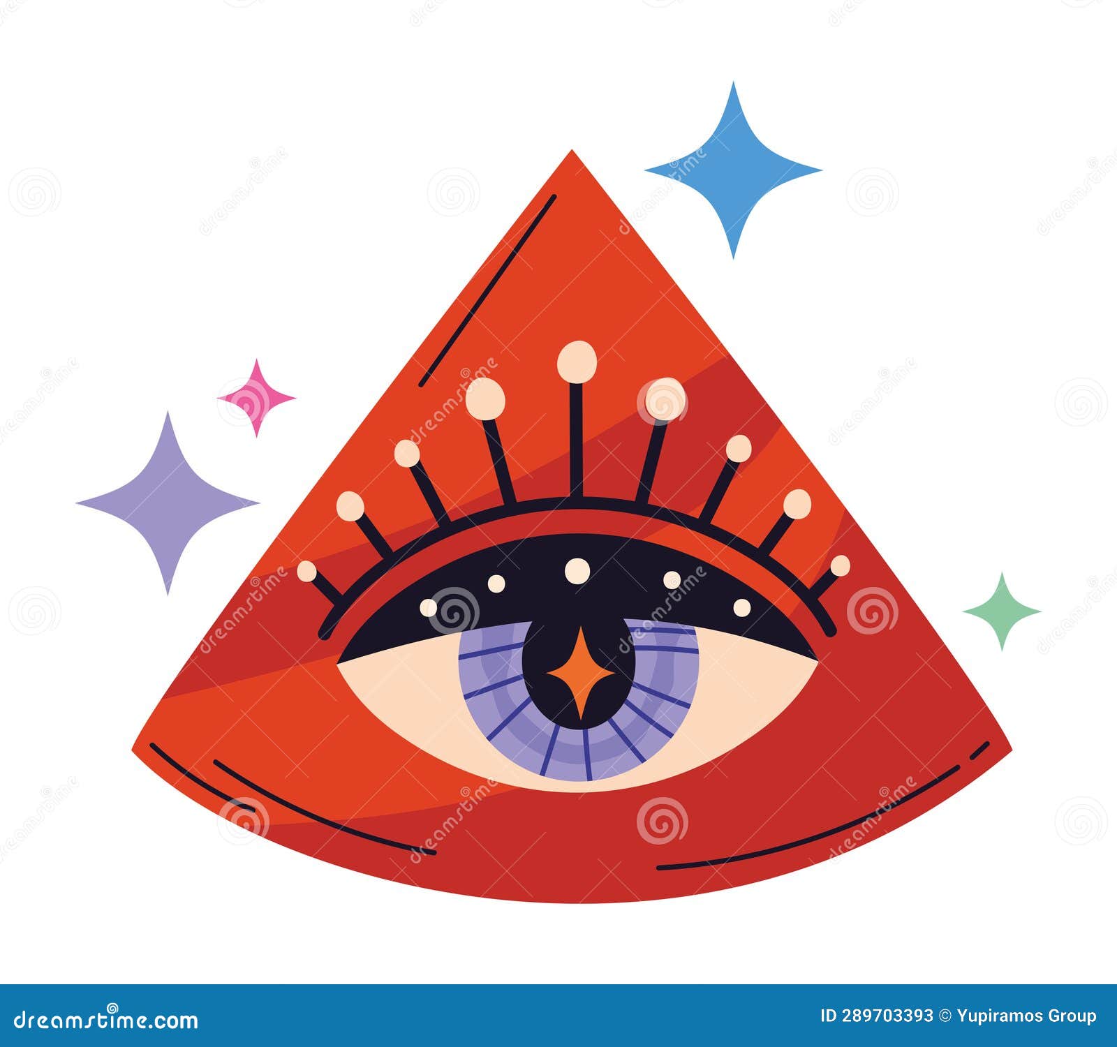 Esoteric pyramid and eye stock vector. Illustration of alchemy - 289703393