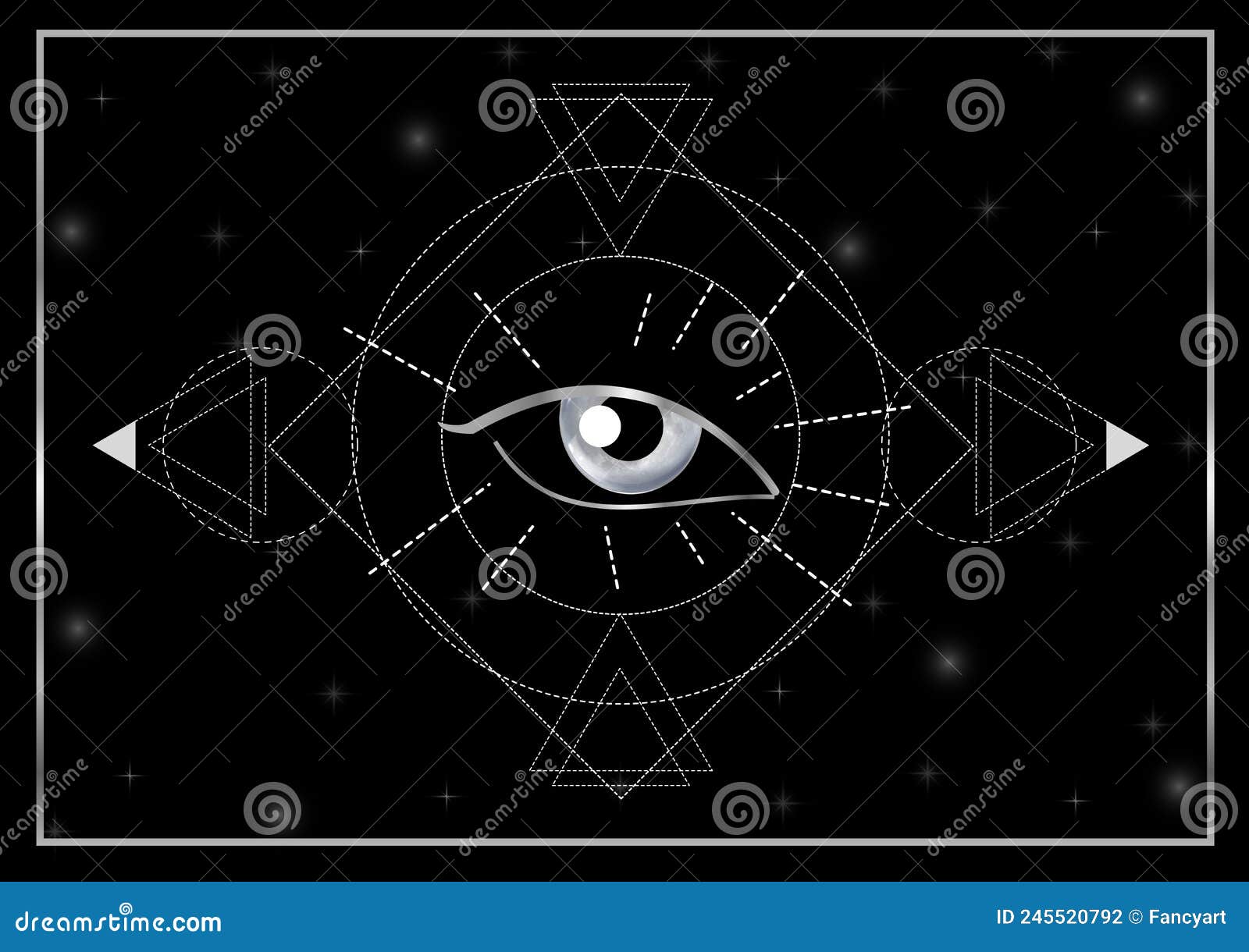Esoteric Third Eye of Providence in Magical Triangles and Orbs in Space ...