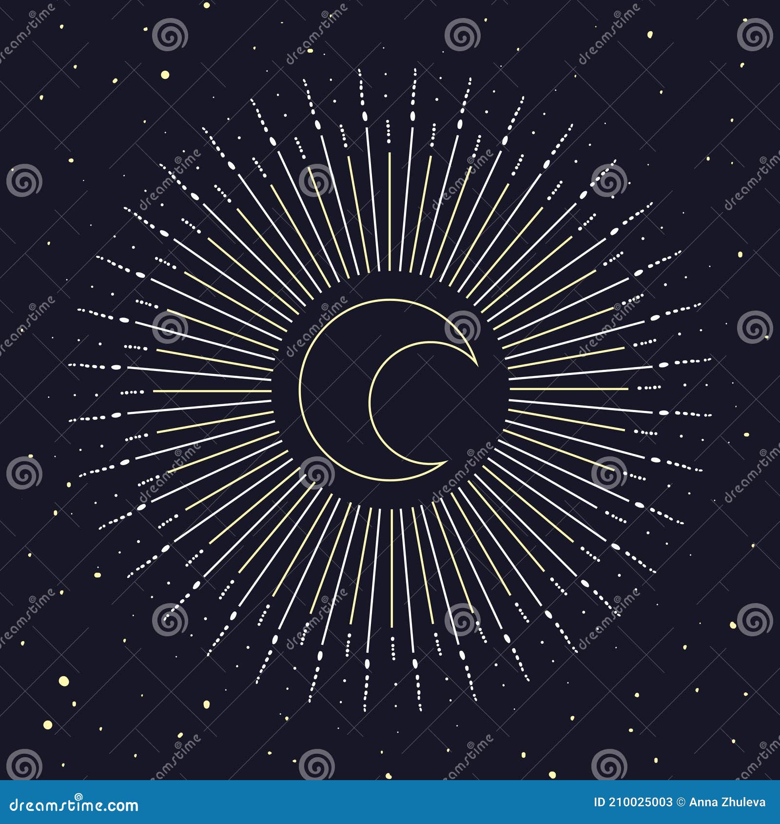 Esoteric Vector Sun, Moon. Astrology and Tarot Stock Vector ...