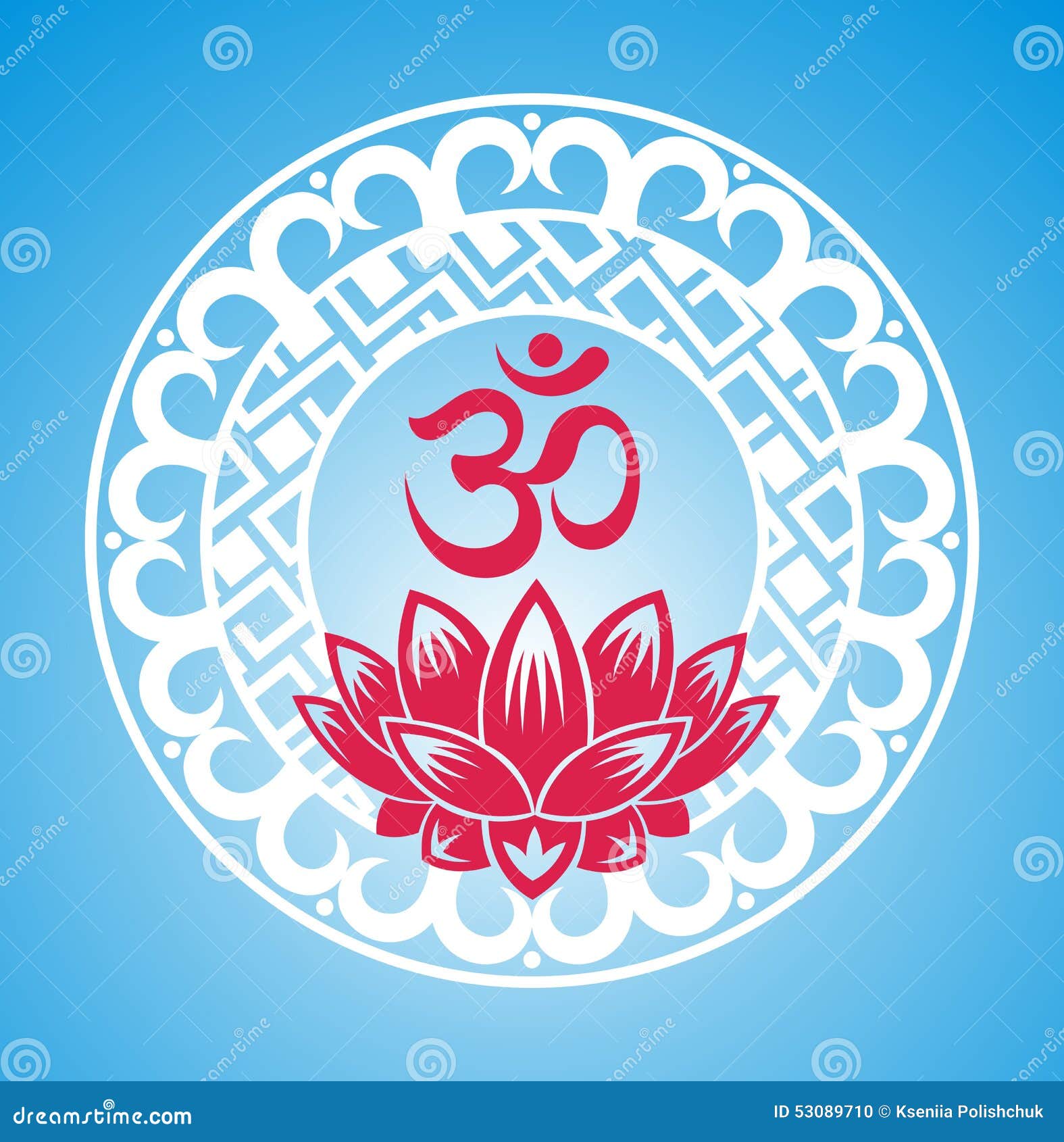 Esoterisch Symbool Lotusbloem Vector Illustratie - Illustration of ...