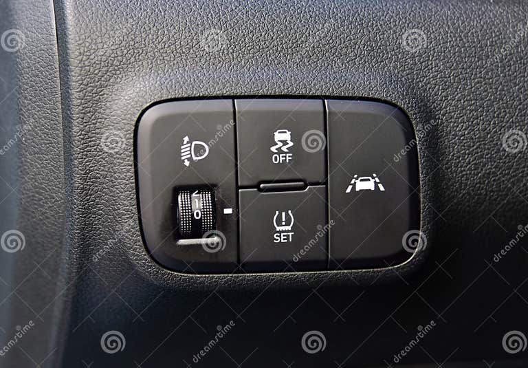 ESP Board Button on the Car Dashboard Stock Image - Image of adjusting ...