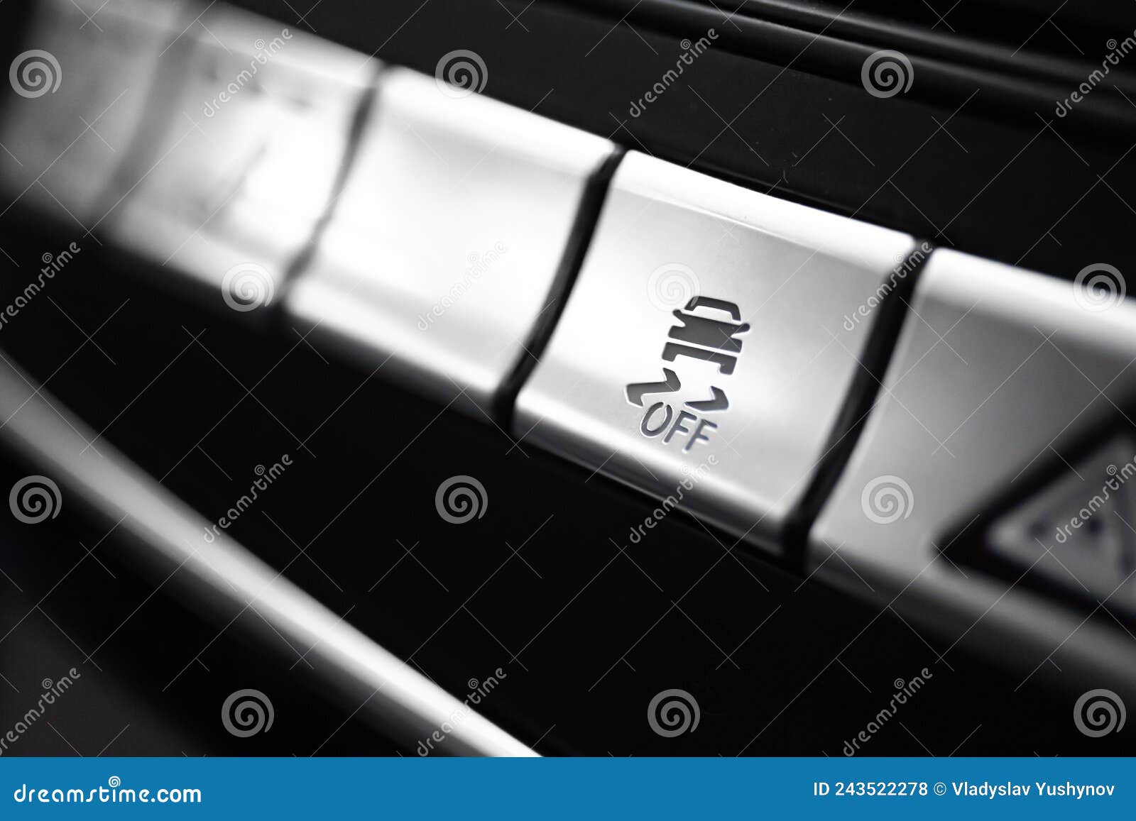 ESP Electronic Stability Program Control Close Up View. Interior Detail ...