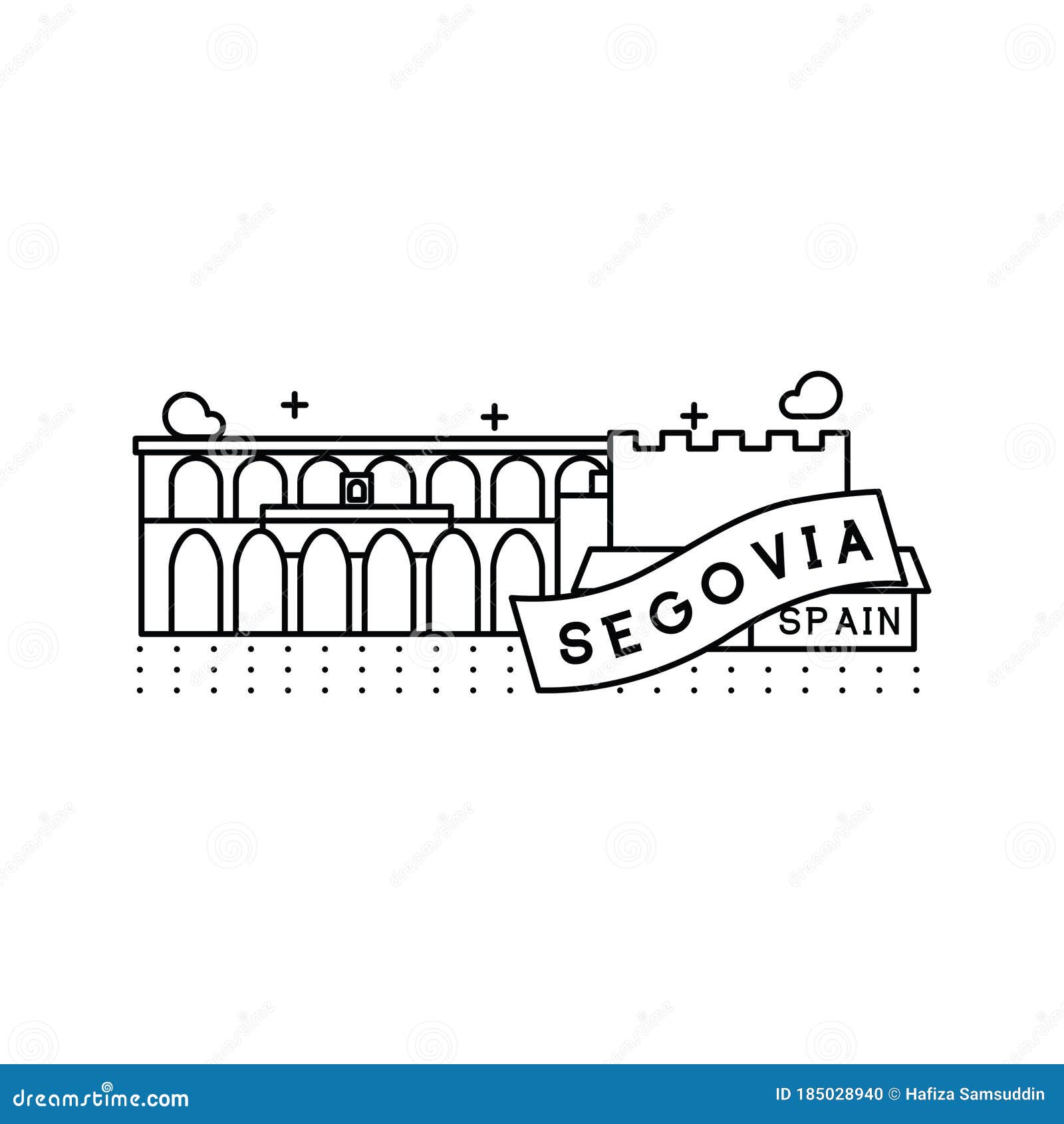 Segovia Map Vector Silhouette Illustration Isolated On White Background ...