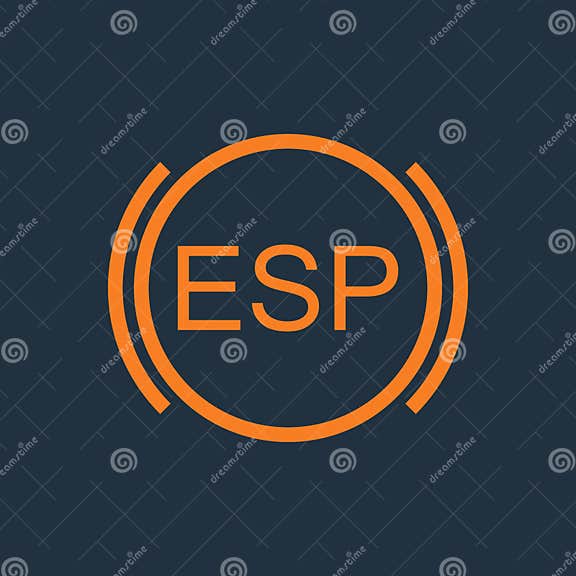 ESP sign icon stock vector. Illustration of light, automobile - 84992989