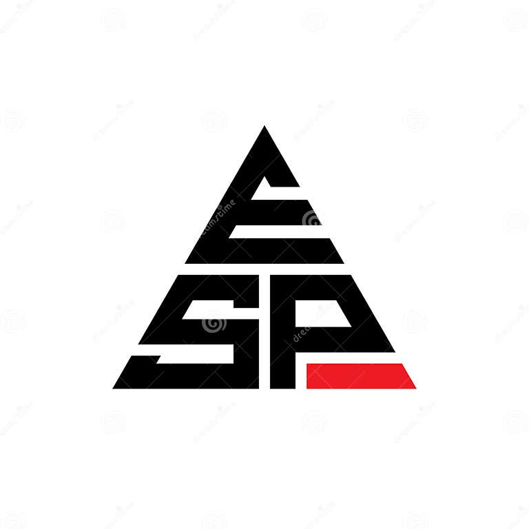 ESP Triangle Letter Logo Design with Triangle Shape. ESP Triangle Logo ...
