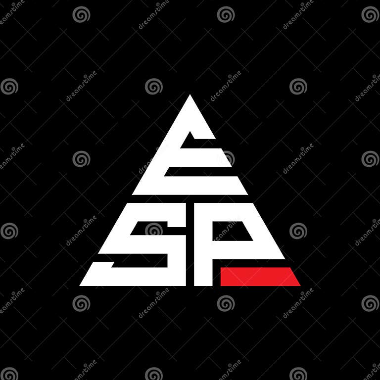 ESP Triangle Letter Logo Design with Triangle Shape. ESP Triangle Logo ...