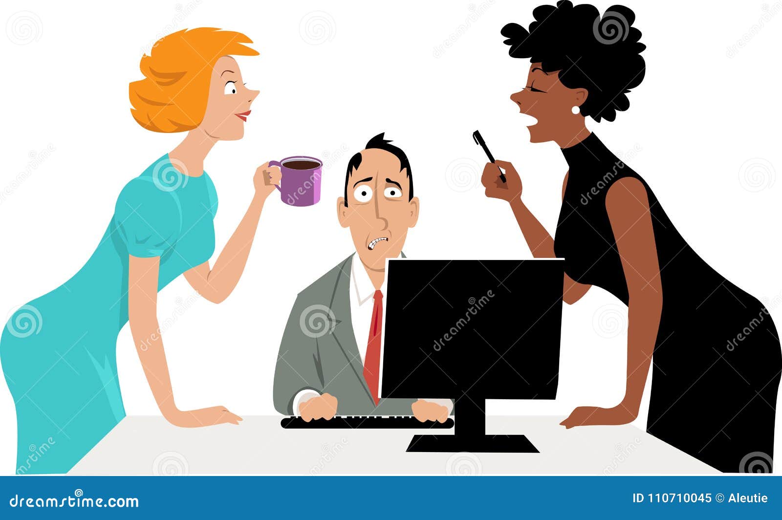 Espacio De Trabajo Compartido Ilustración del Vector - Ilustración de ...