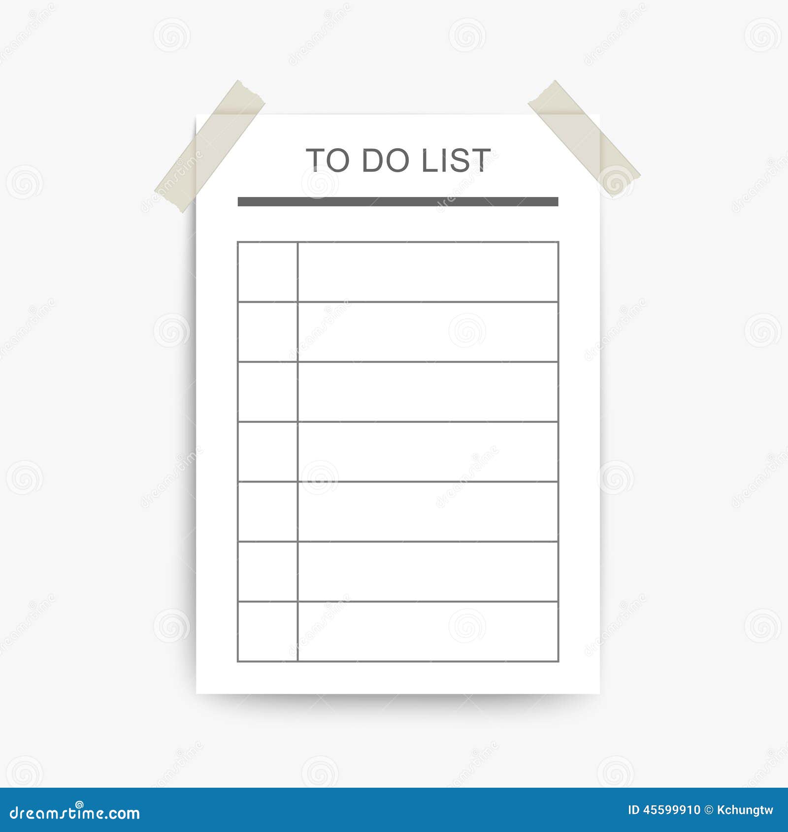 Espacio En Blanco Para Hacer La Lista Ilustración del Vector ...