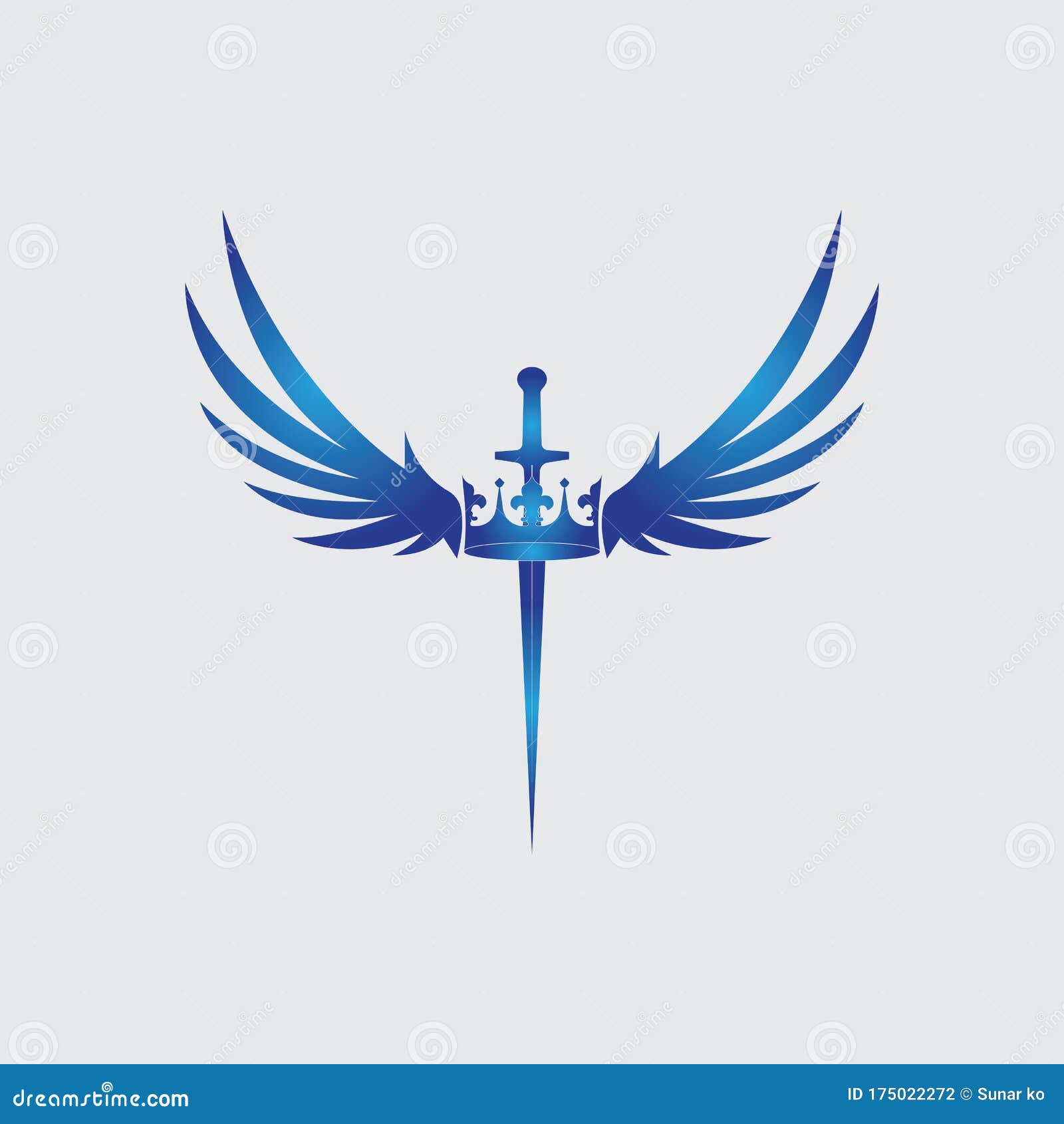 Espada Con Alas E Imagen De Vector Rey Ilustración del Vector ...