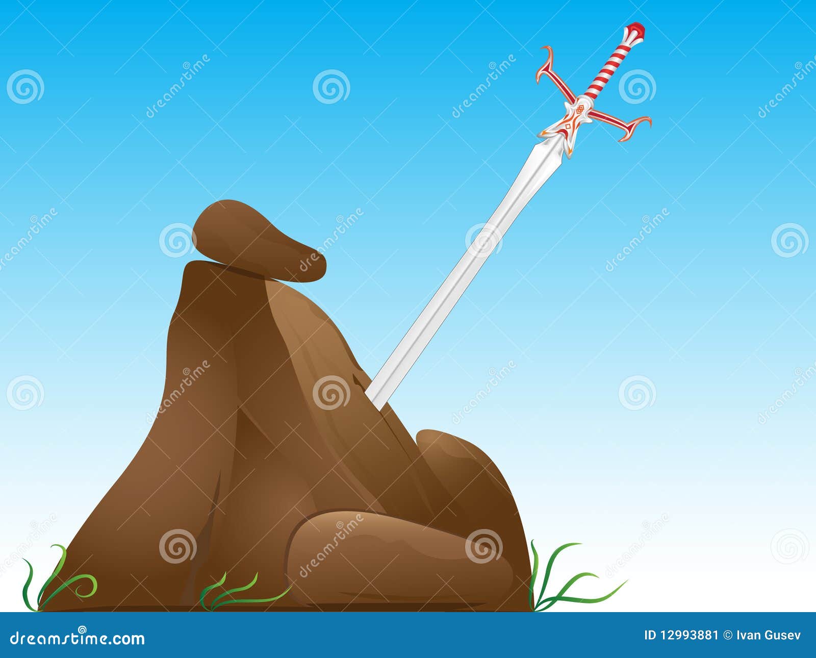 Espada de rey Arturo ilustración del vector. Ilustración de inglés ...