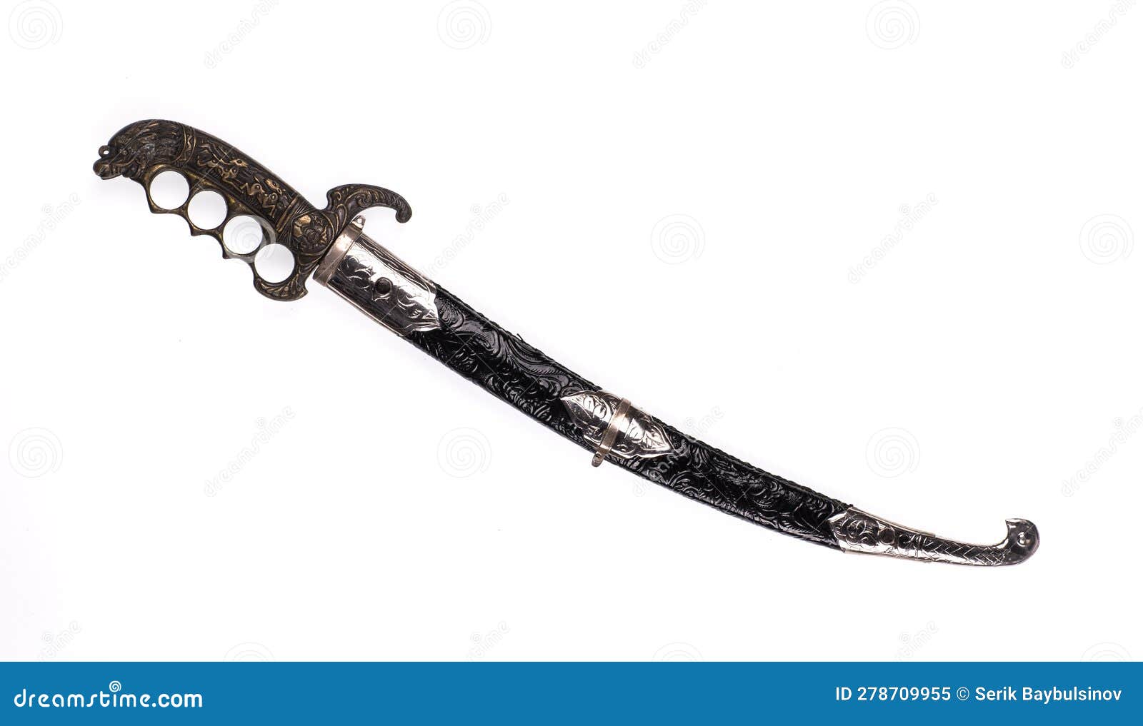 Espada Otomana Turca Aislada En Blanco Imagen de archivo - Imagen de ...