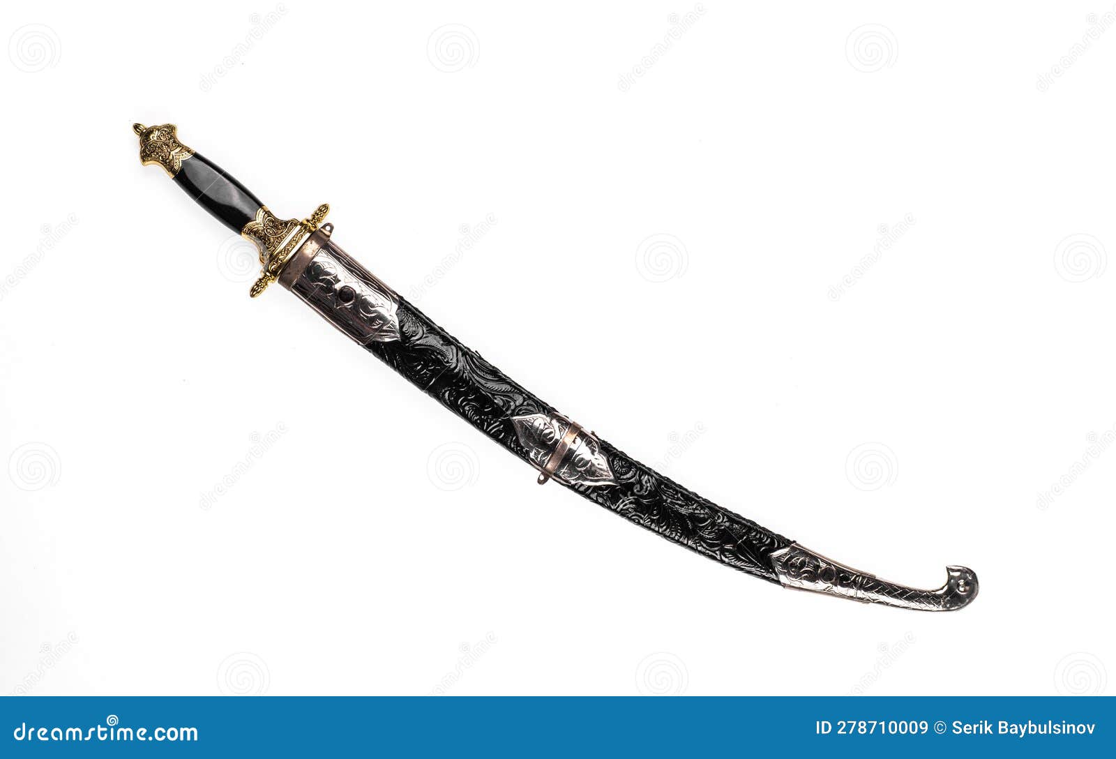 Espada Otomana Turca Aislada En Blanco Imagen de archivo - Imagen de ...