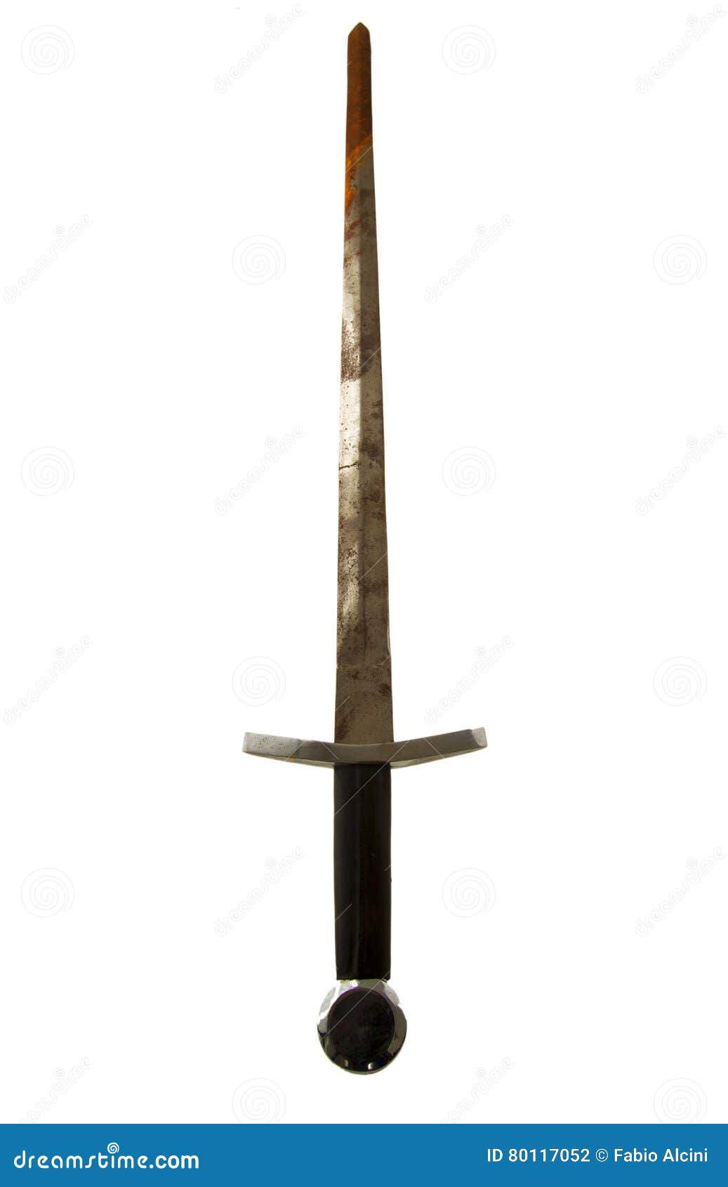 Espada Oxidada Vieja Aislada Sobre El Fondo Blanco Foto de archivo ...