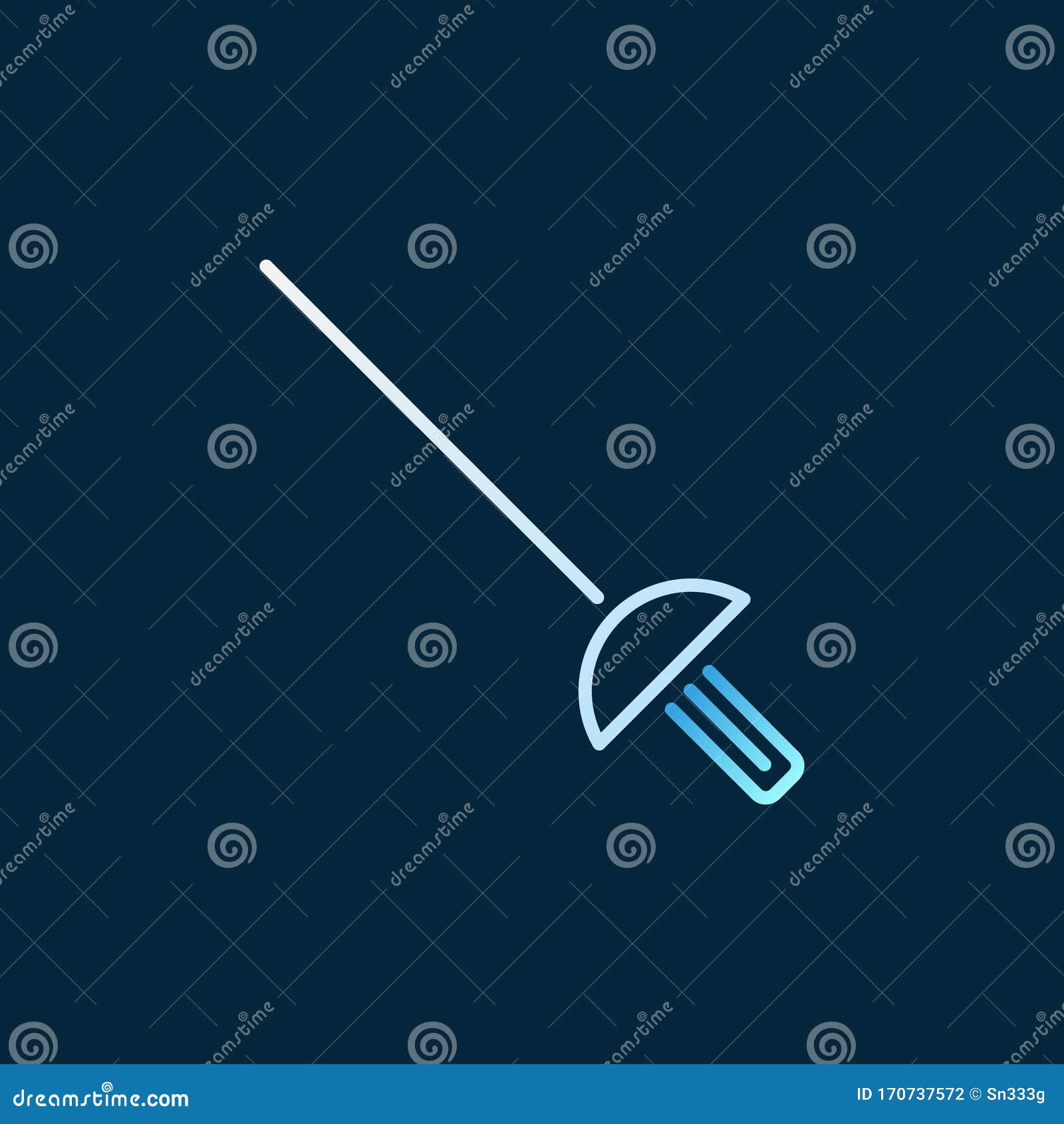 Espada Ropera Vector Concept Outline Colored Icon Or Logo ...