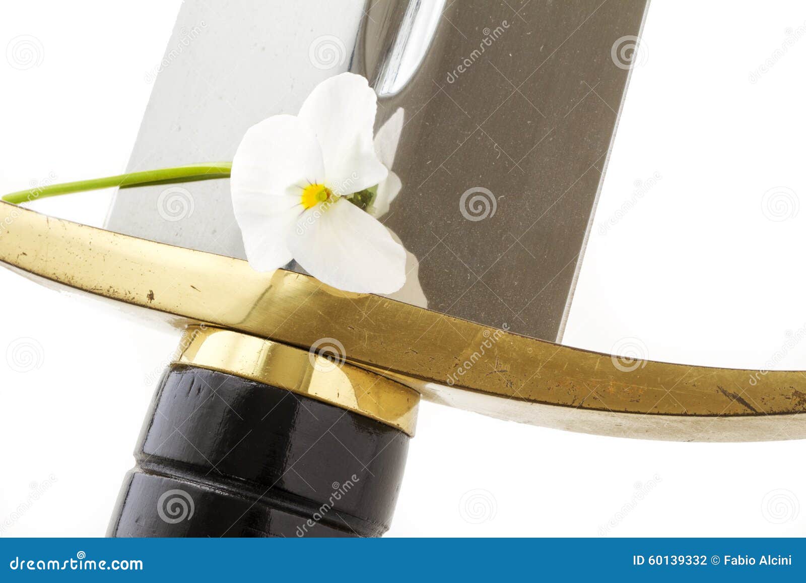 Espada y flor foto de archivo. Imagen de historia, negro - 60139332