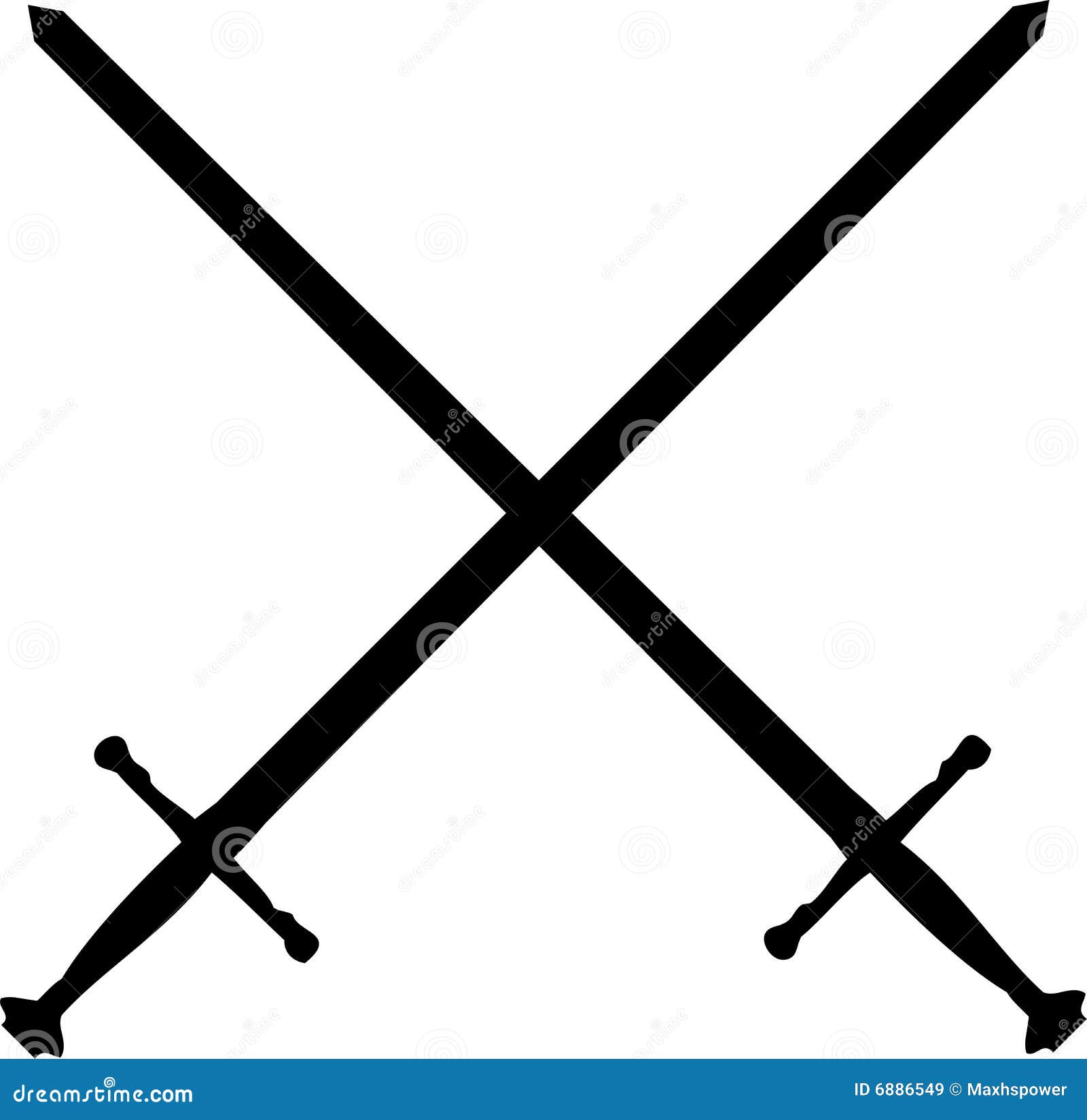 Espadas cruzadas ilustração stock. Ilustração de cavaleiro - 6886549
