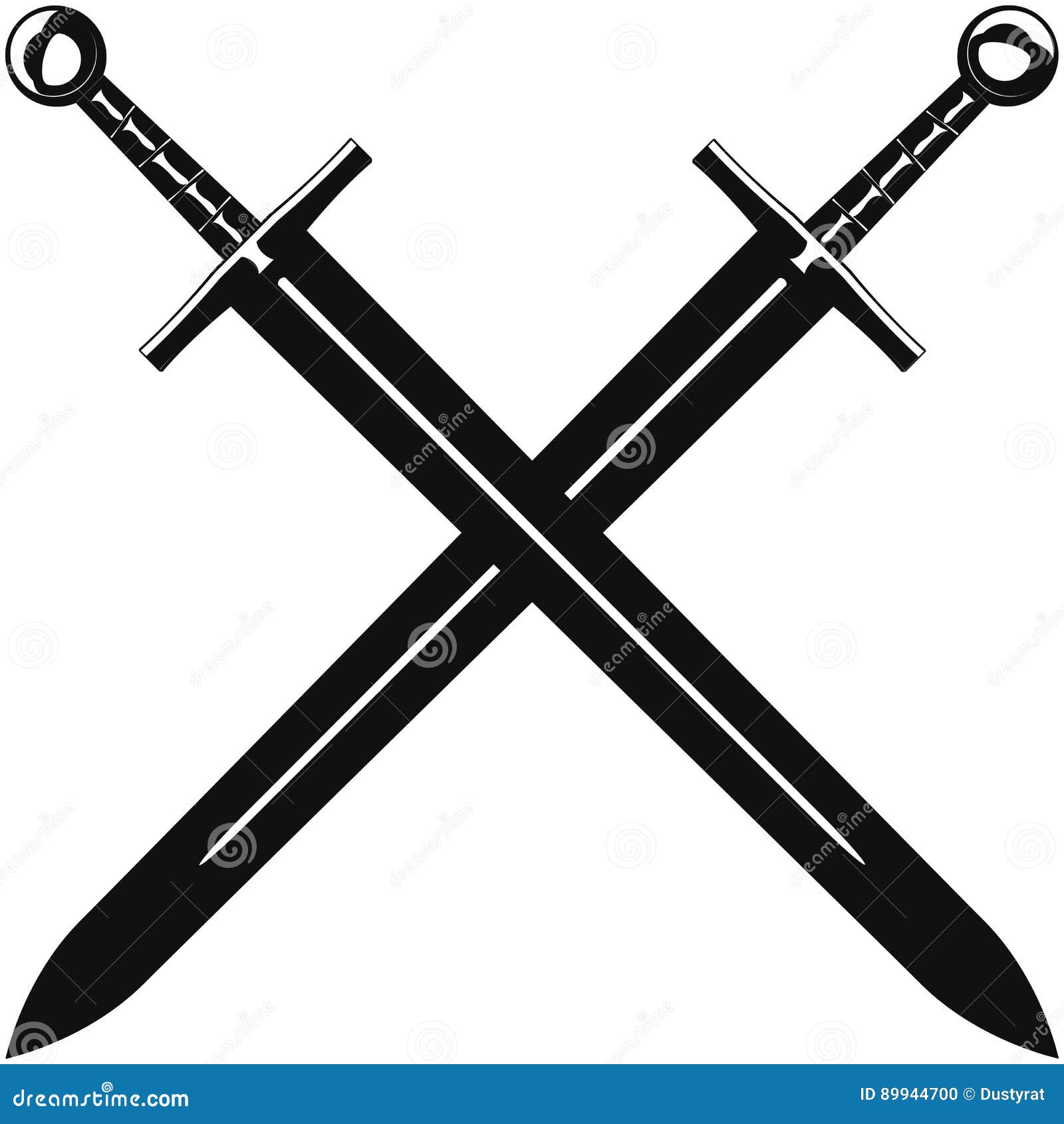 Espadas cruzadas ilustración del vector. Ilustración de conflicto ...